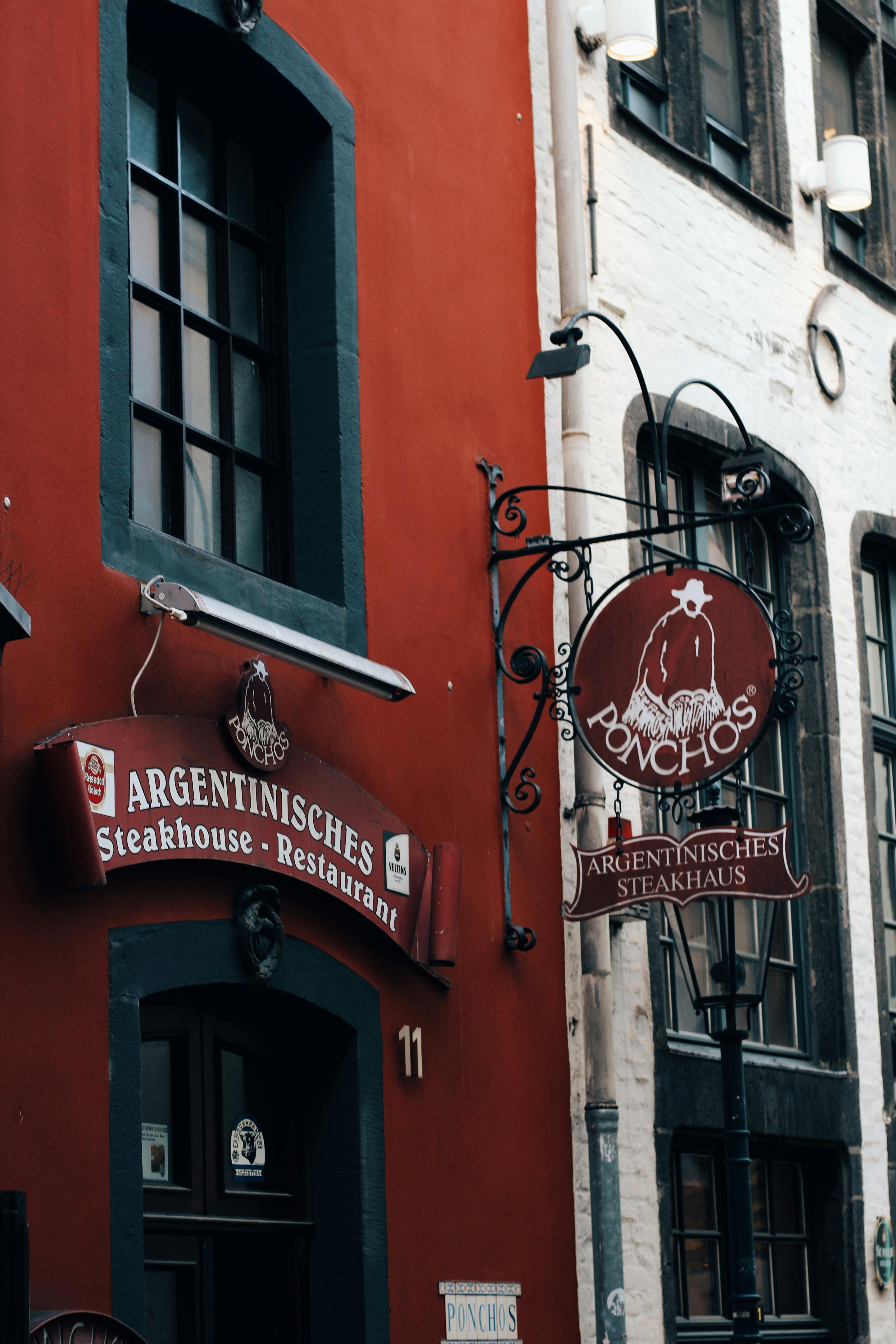 Street View of an Argentinian Steakhouse in Cologne · Free Stock Photo
