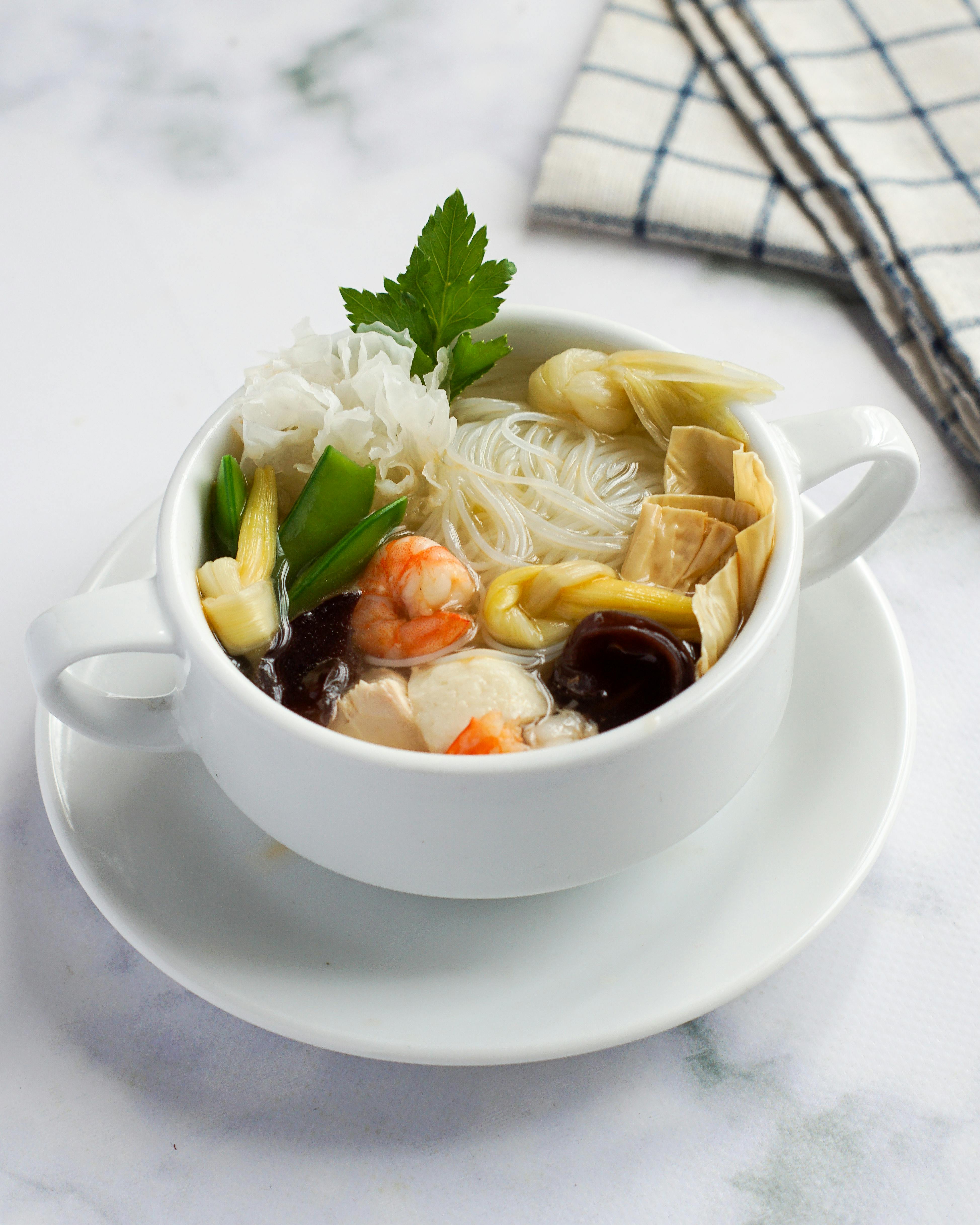 Delicious Asian Seafood Soup with Shrimp · Free Stock Photo