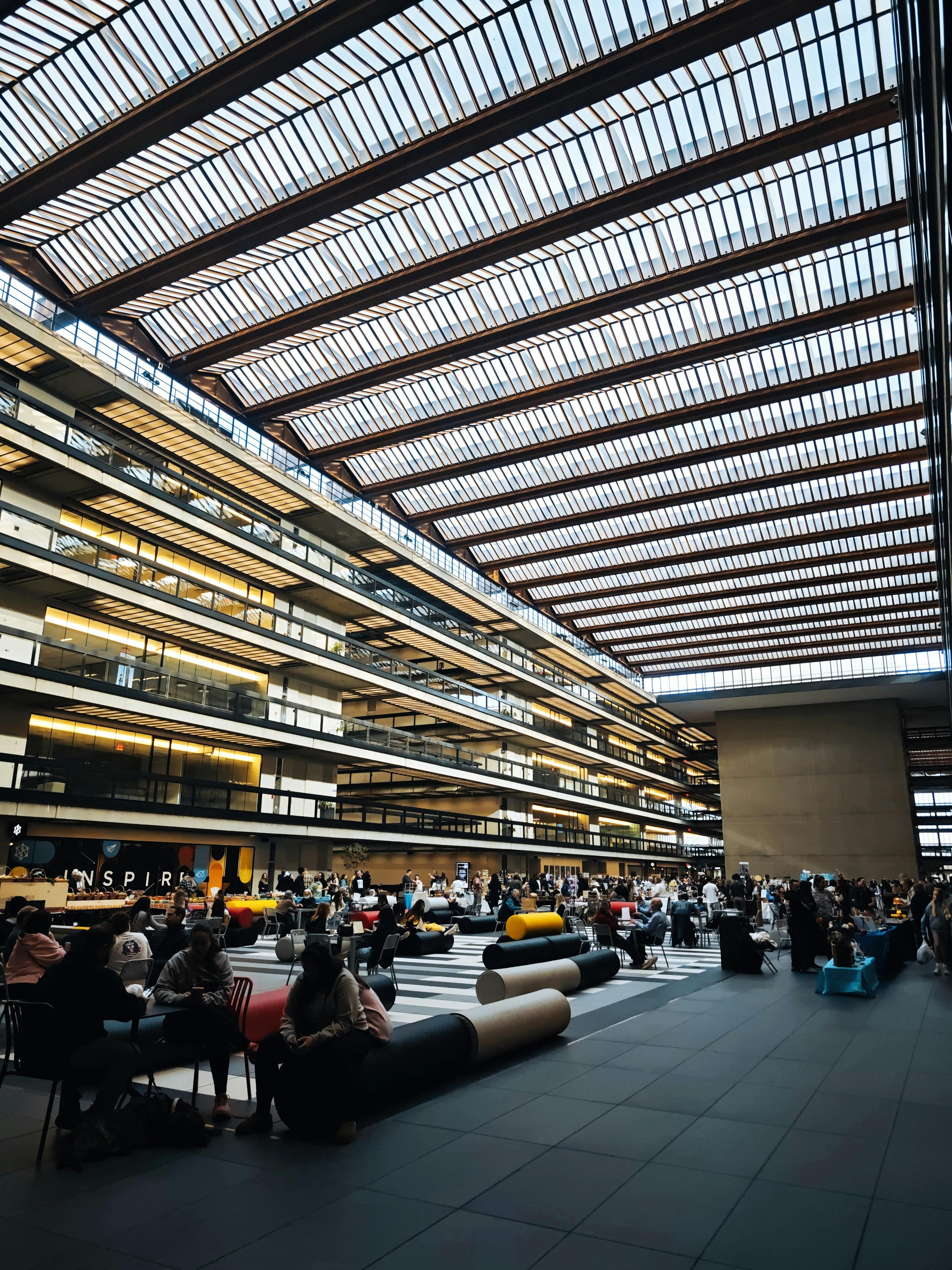 Modern Architectural Interior of Bell Works Building · Free Stock Photo