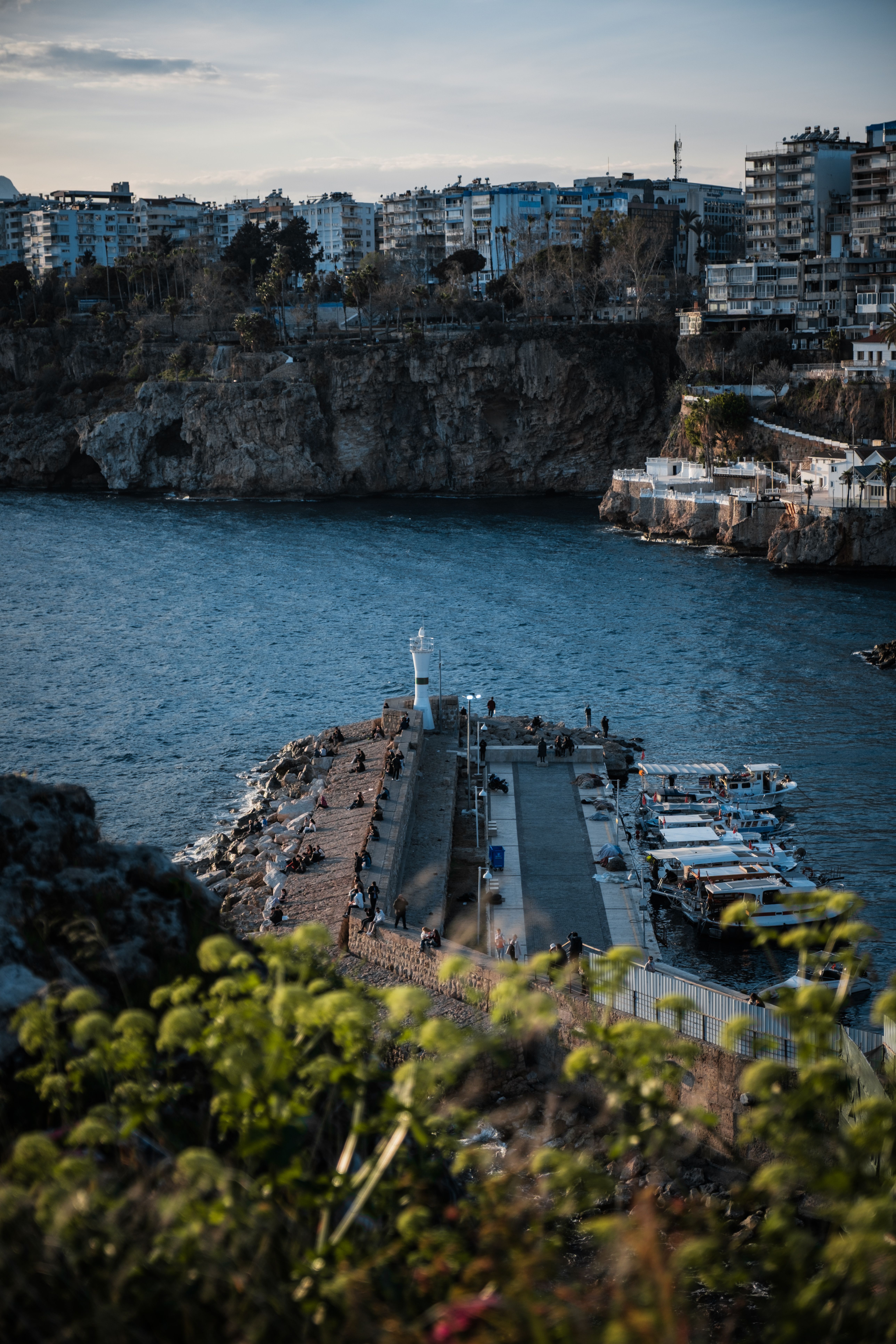 Scenic View of Antalya Pier and Cliffs · Free Stock Photo