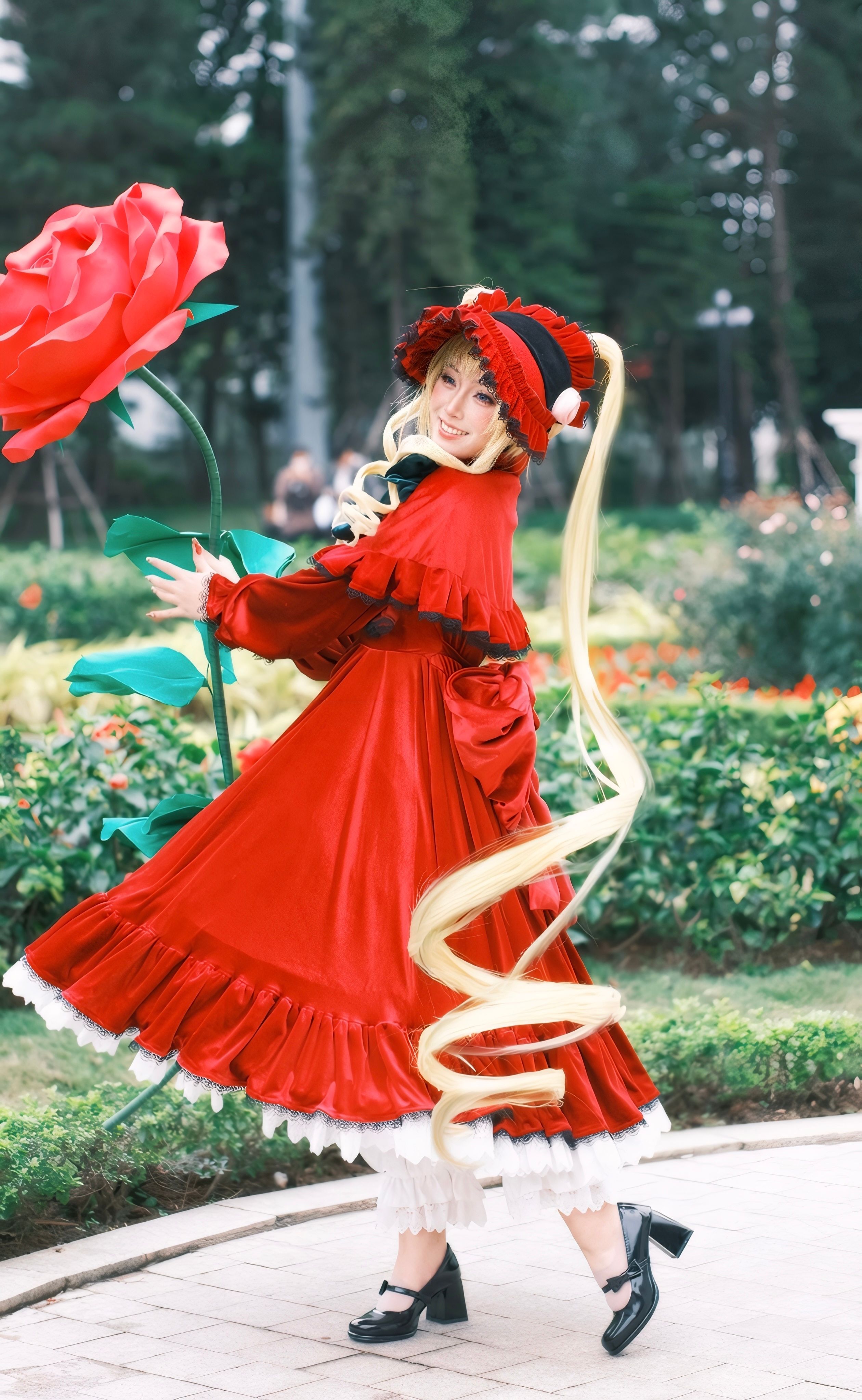 Ethereal Blue Floral Anime Cosplay Portrait · Free Stock Photo