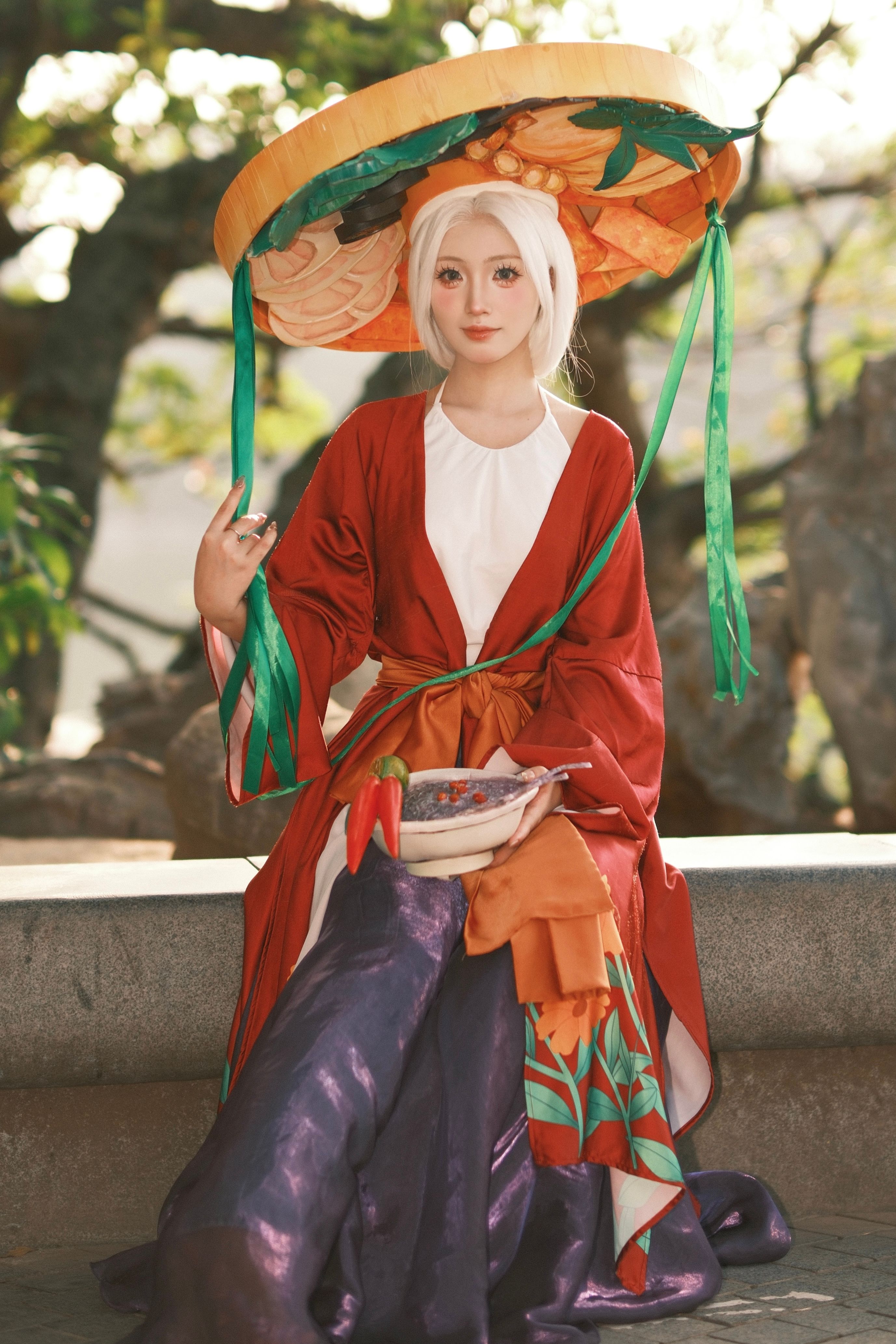 Elegant Traditional Asian Costume Portrait Outdoors · Free Stock Photo