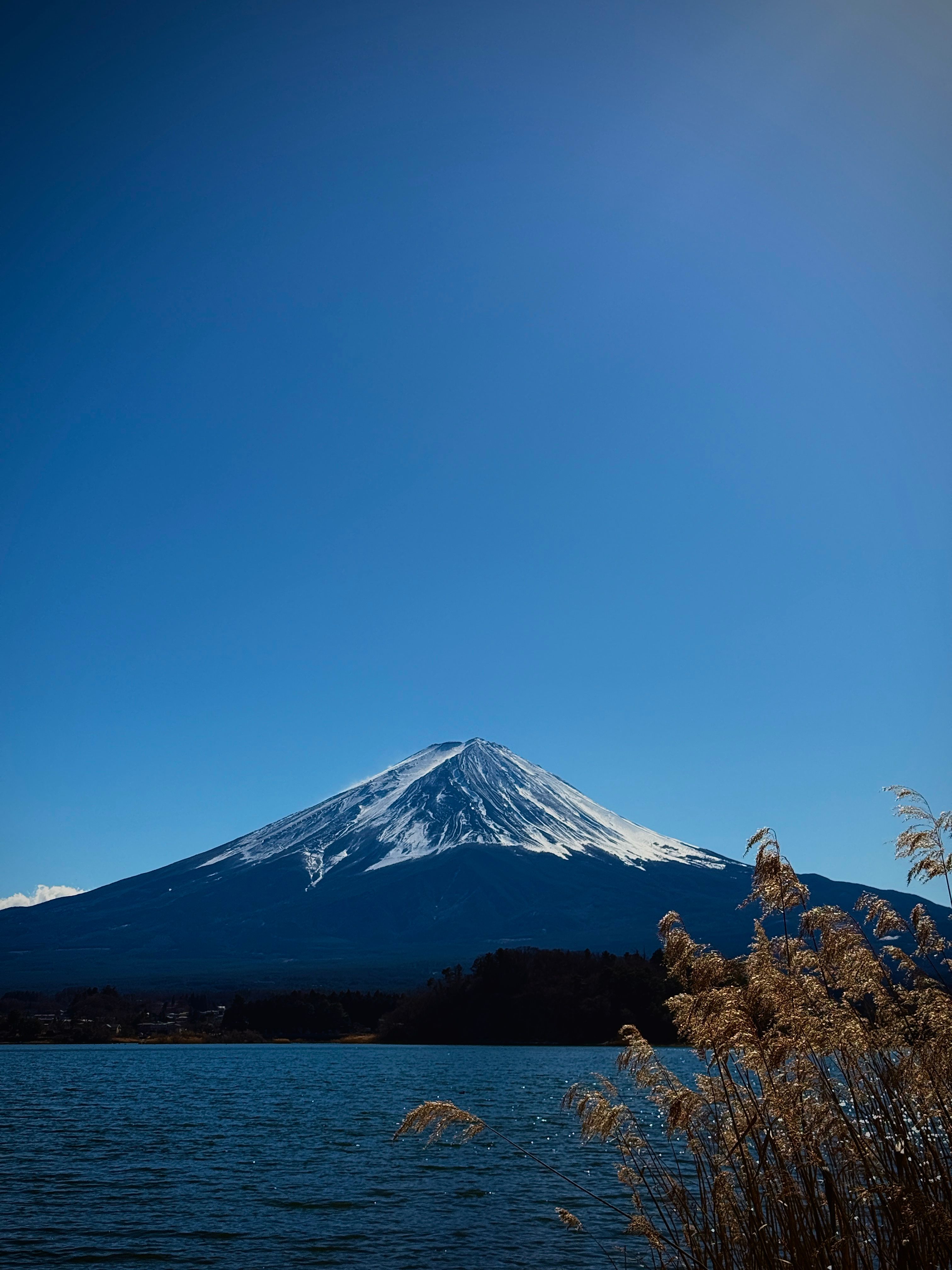 Monte Fuji Con Cielo Despejado Y Vista Al Lago · Foto de stock gratuita