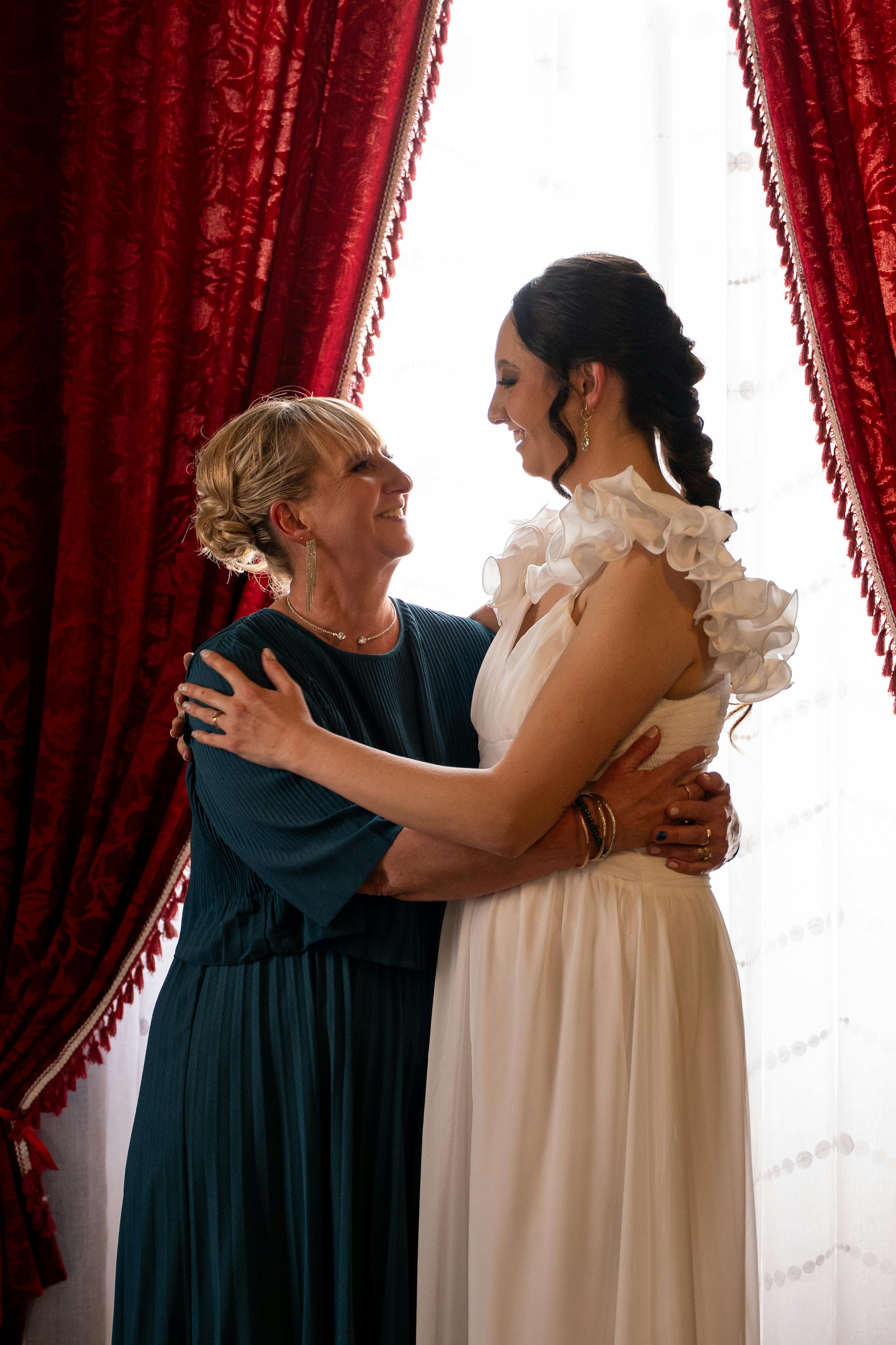 Emotional Mother and Bride Wedding Moment · Free Stock Photo