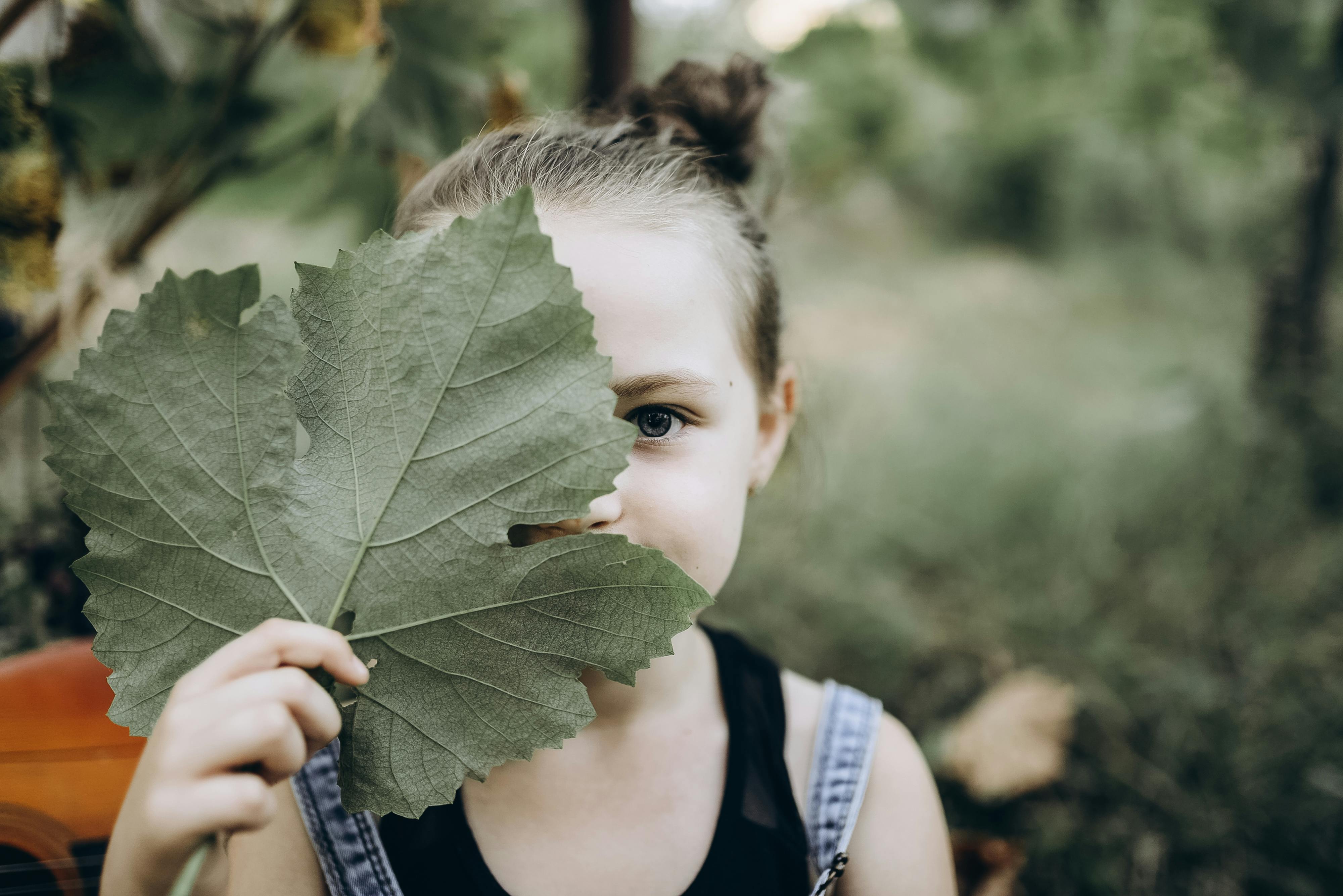 Girl With Leaf Photos, Download The BEST Free Girl With Leaf Stock ...