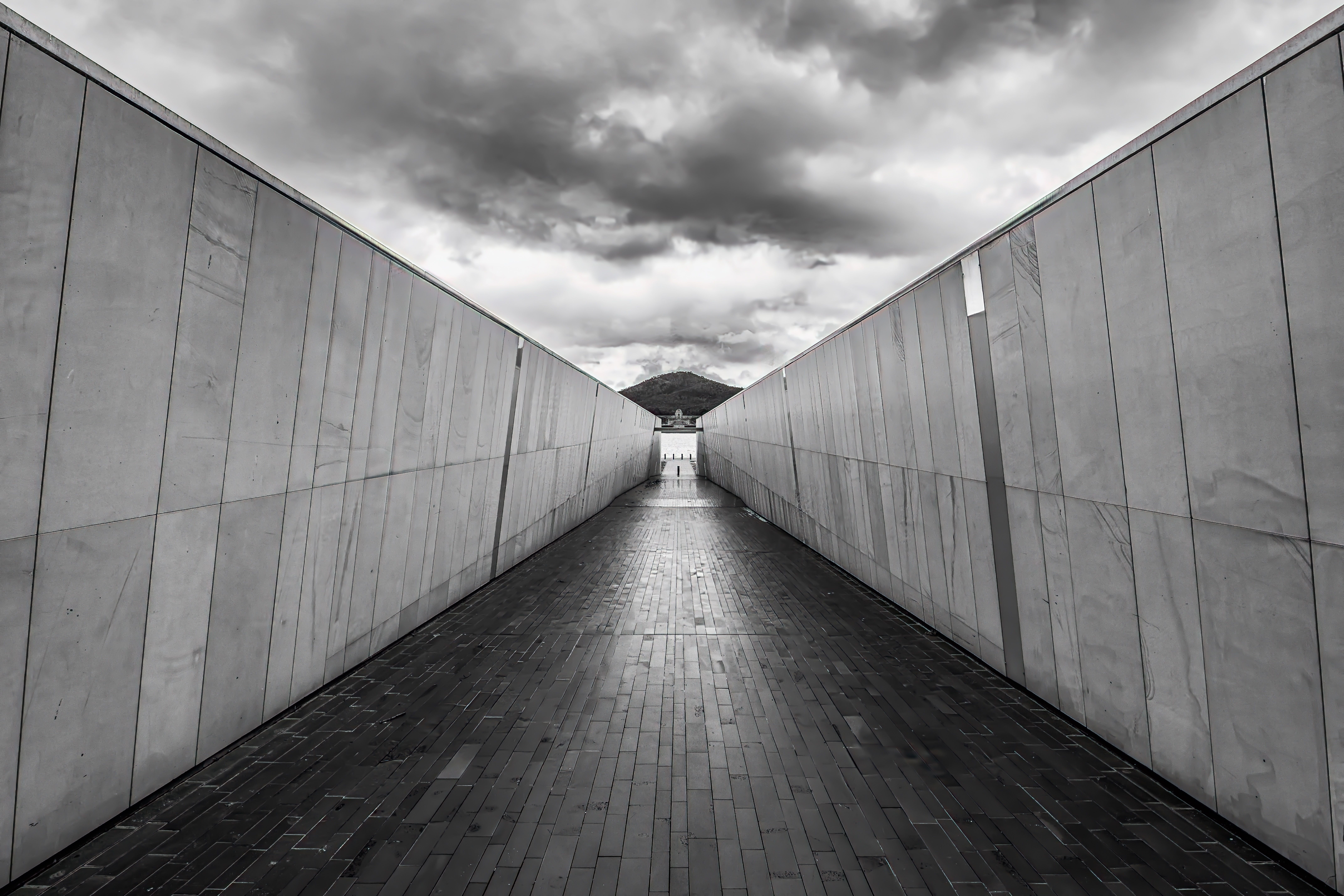 Symmetrical Pathway in Canberra Captures Dramatic Skies · Free Stock Photo