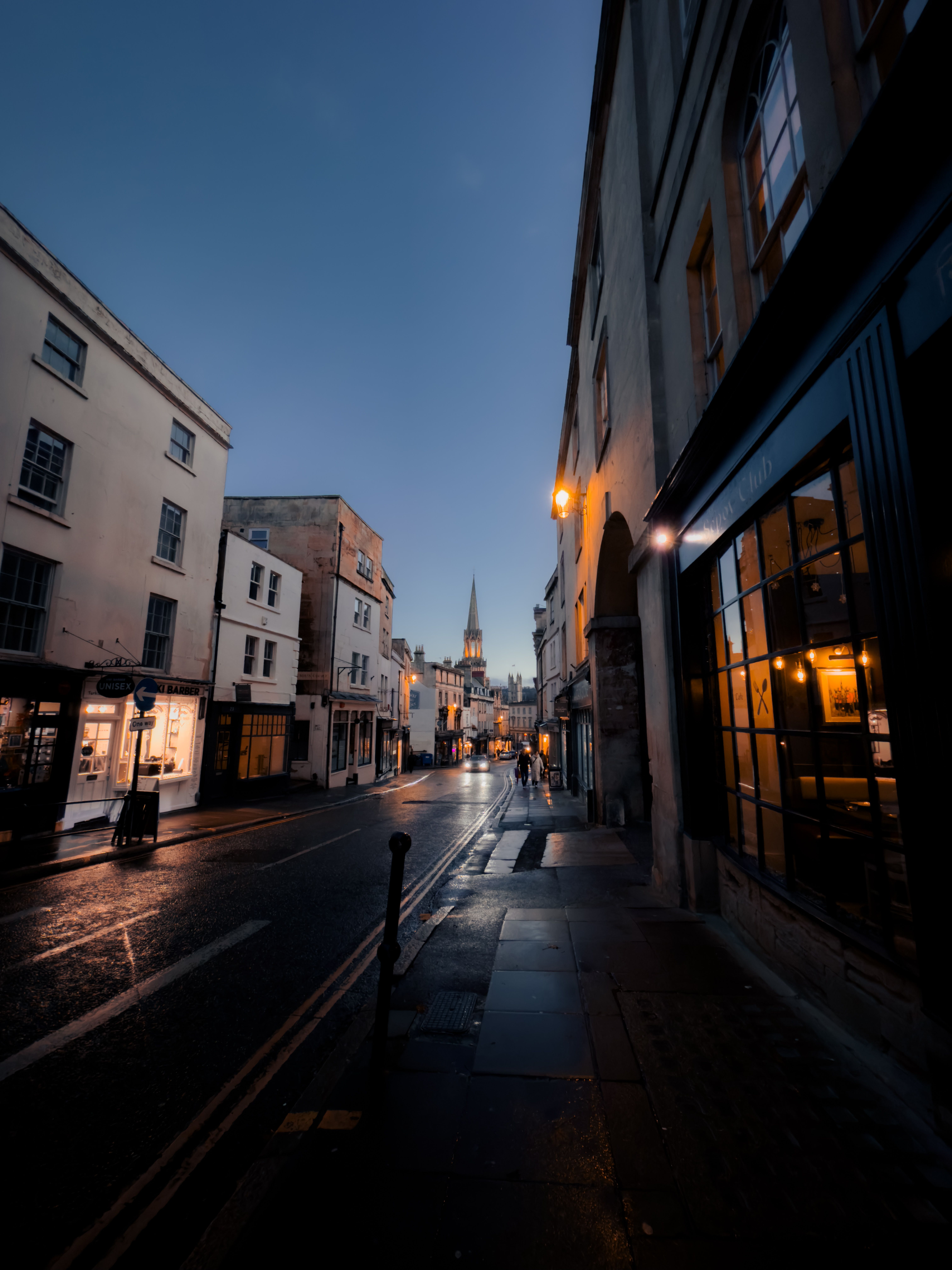 Twilight Streetscape of Historic Bath, UK · Free Stock Photo