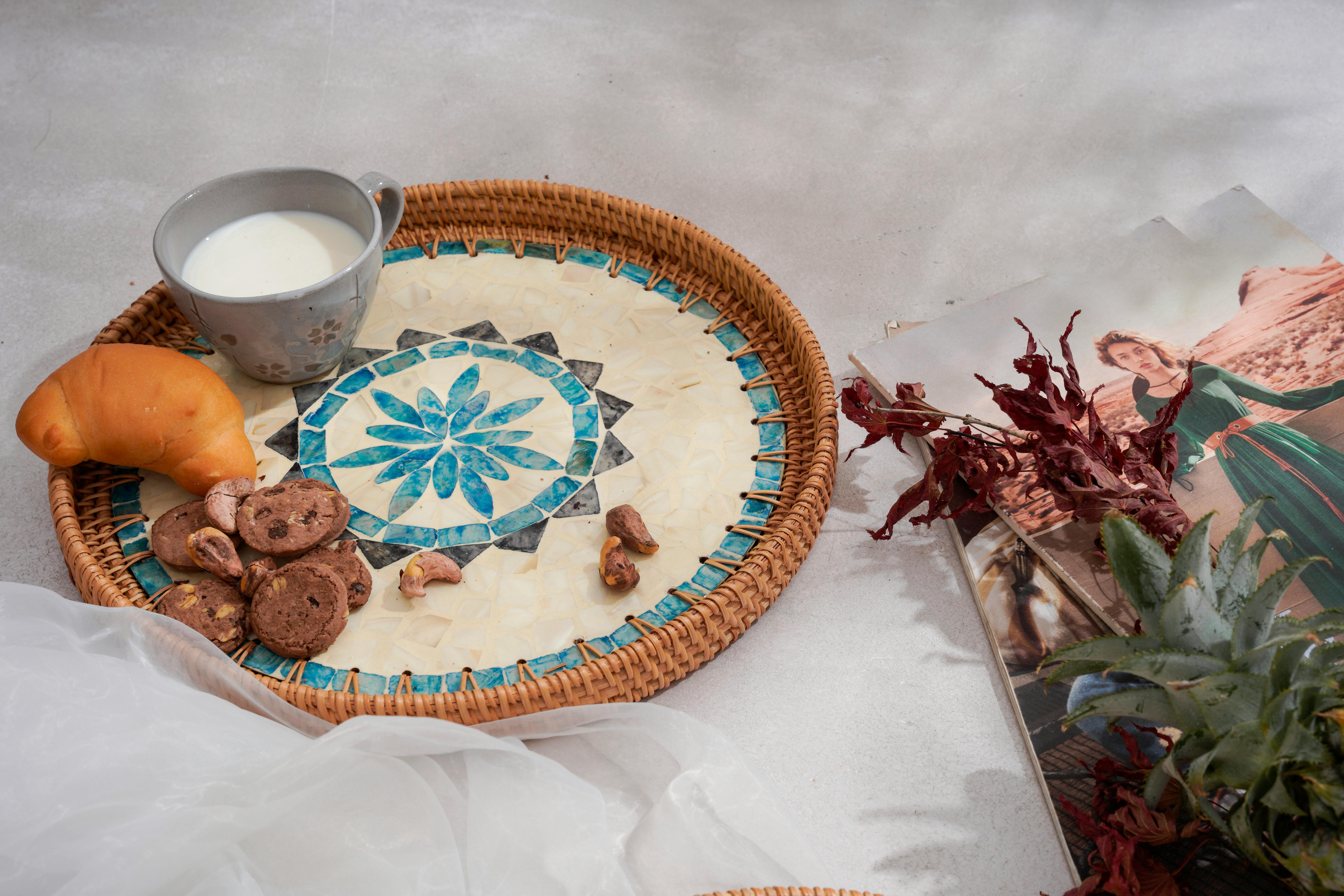 Artistic Breakfast Display with Milk and Pastries · Free Stock Photo