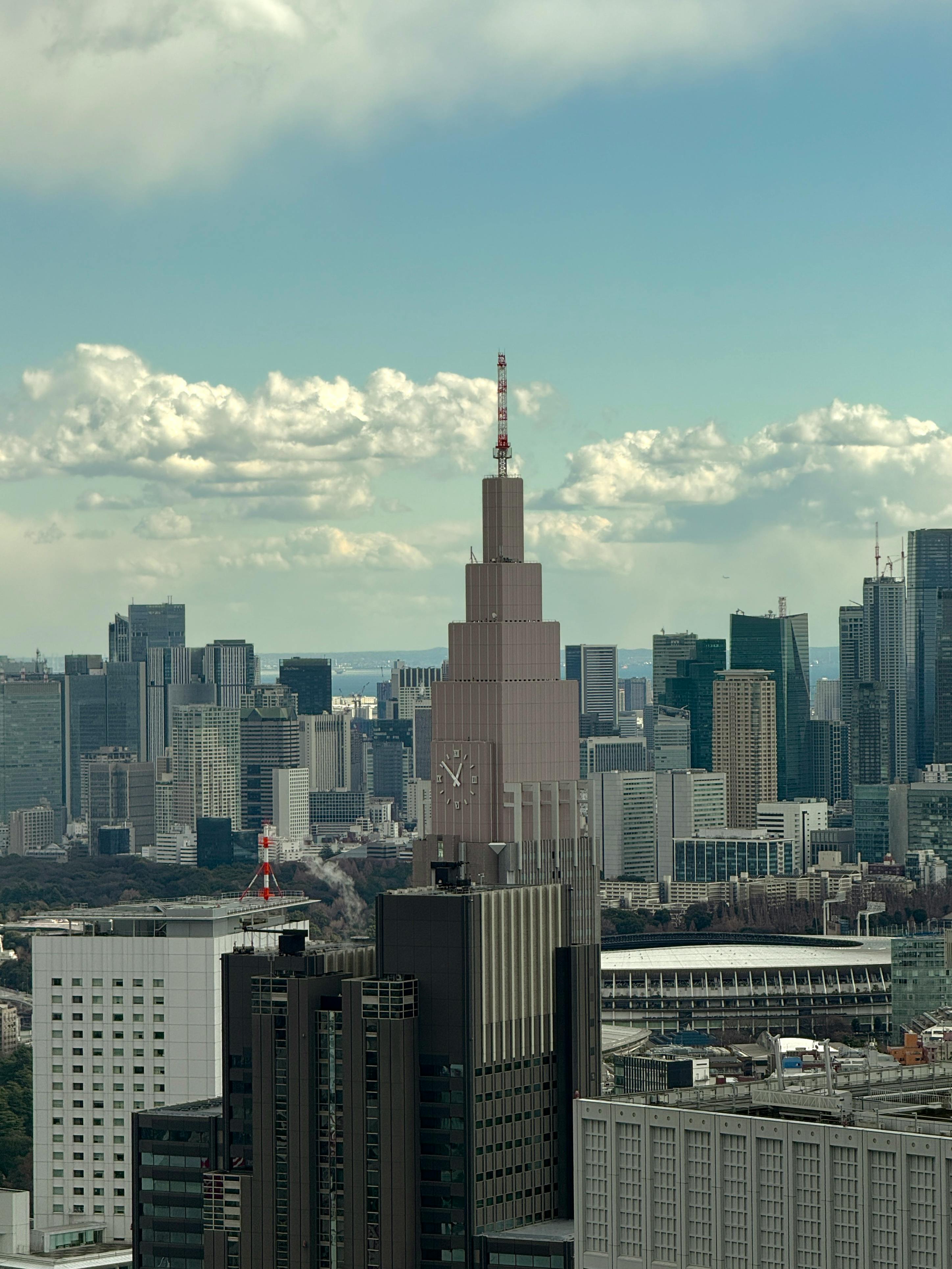Stunning Tokyo Skyline with NTT Docomo Tower · Free Stock Photo