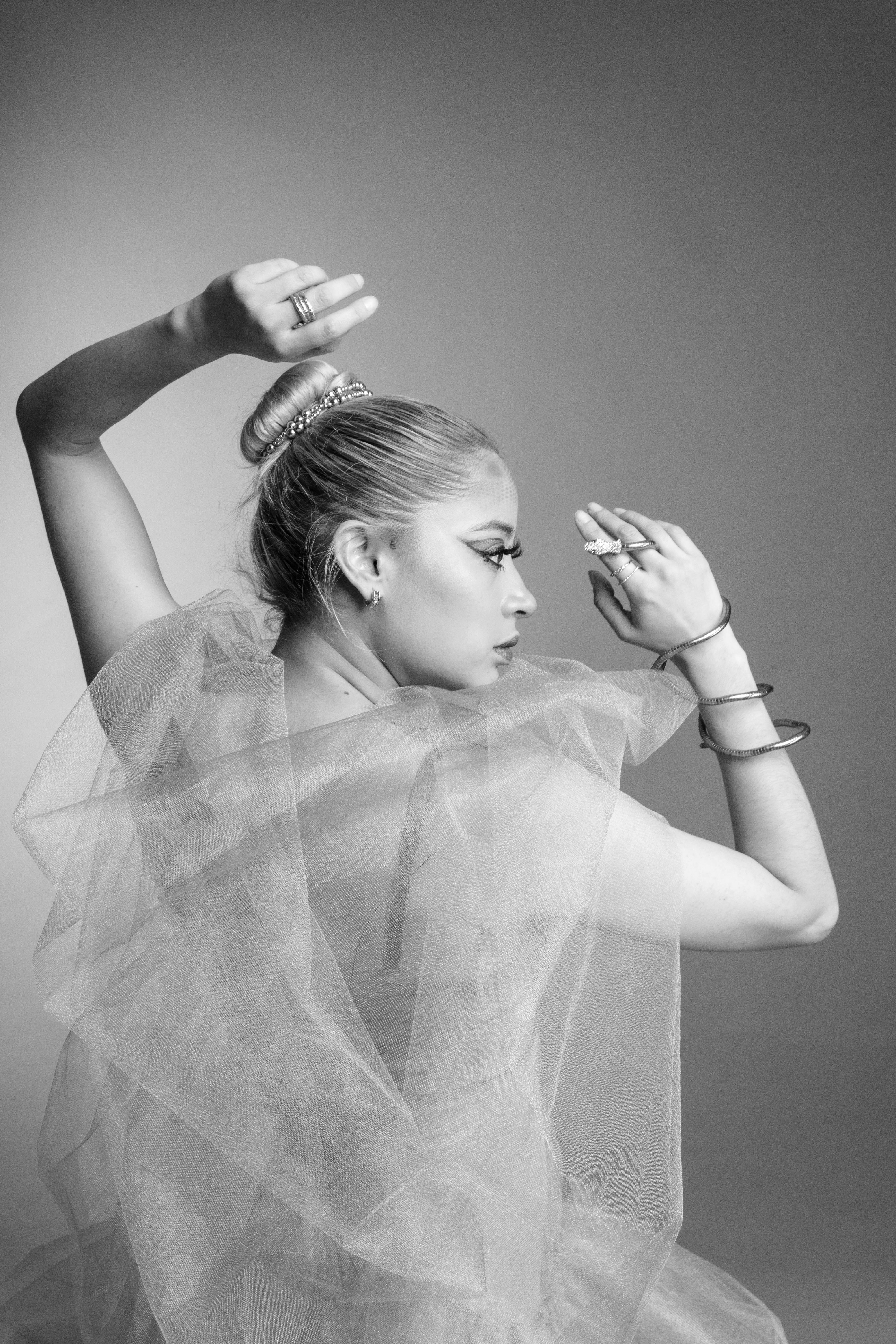 Grayscale Photo of a Woman · Free Stock Photo