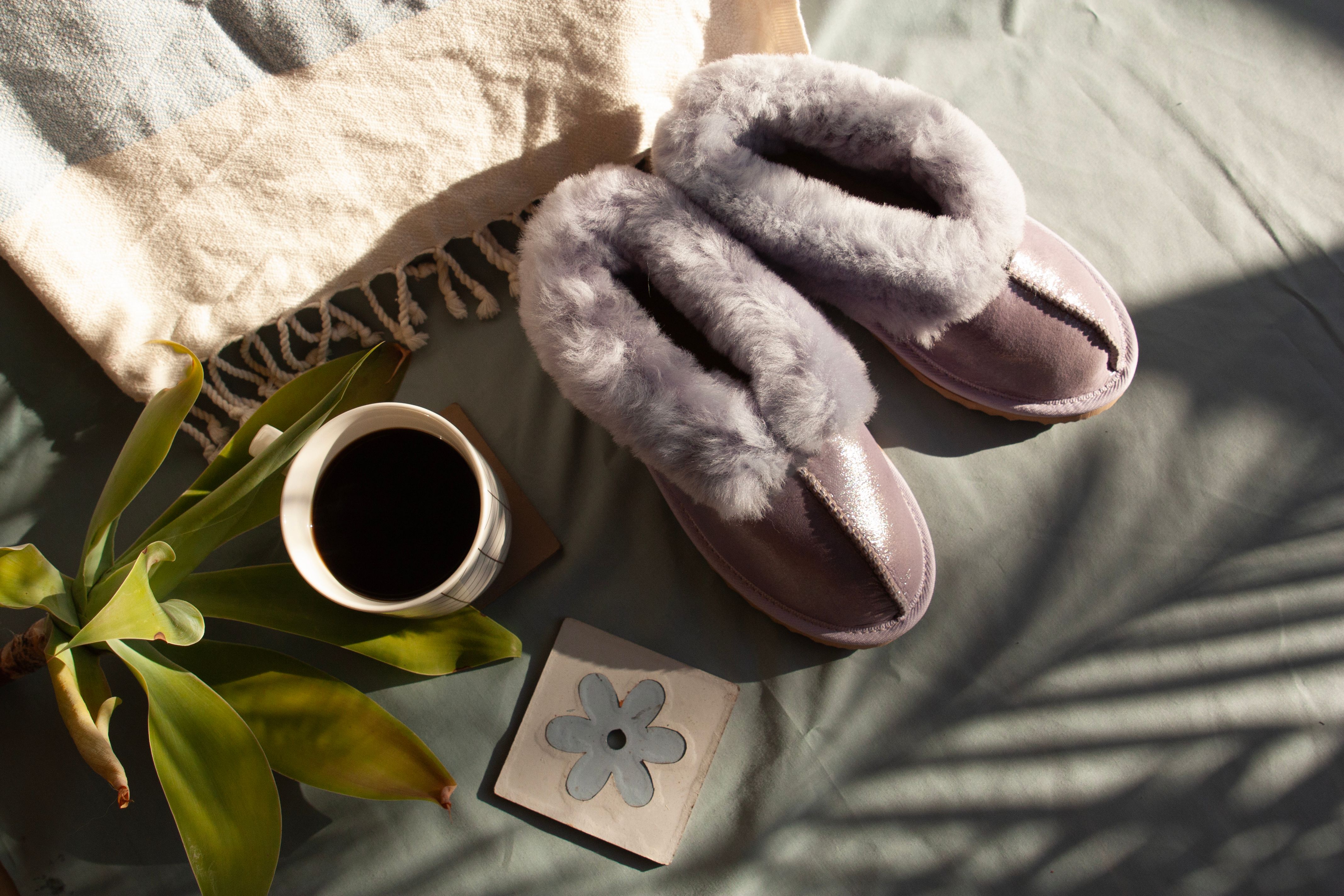 Cozy Slippers with Coffee on Relaxing Morning · Free Stock Photo