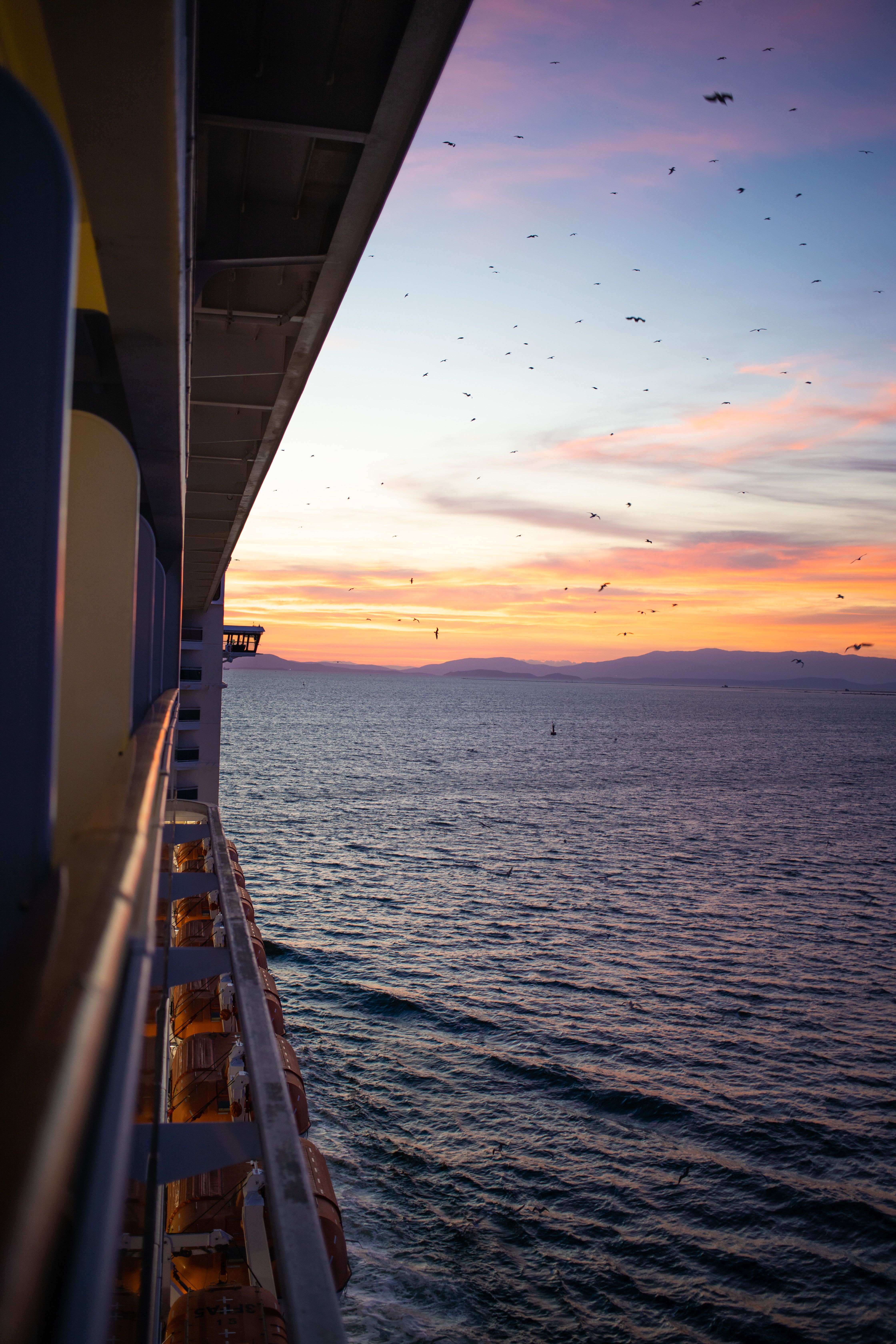 Scenic Balcony View of Sunset at Sea · Free Stock Photo