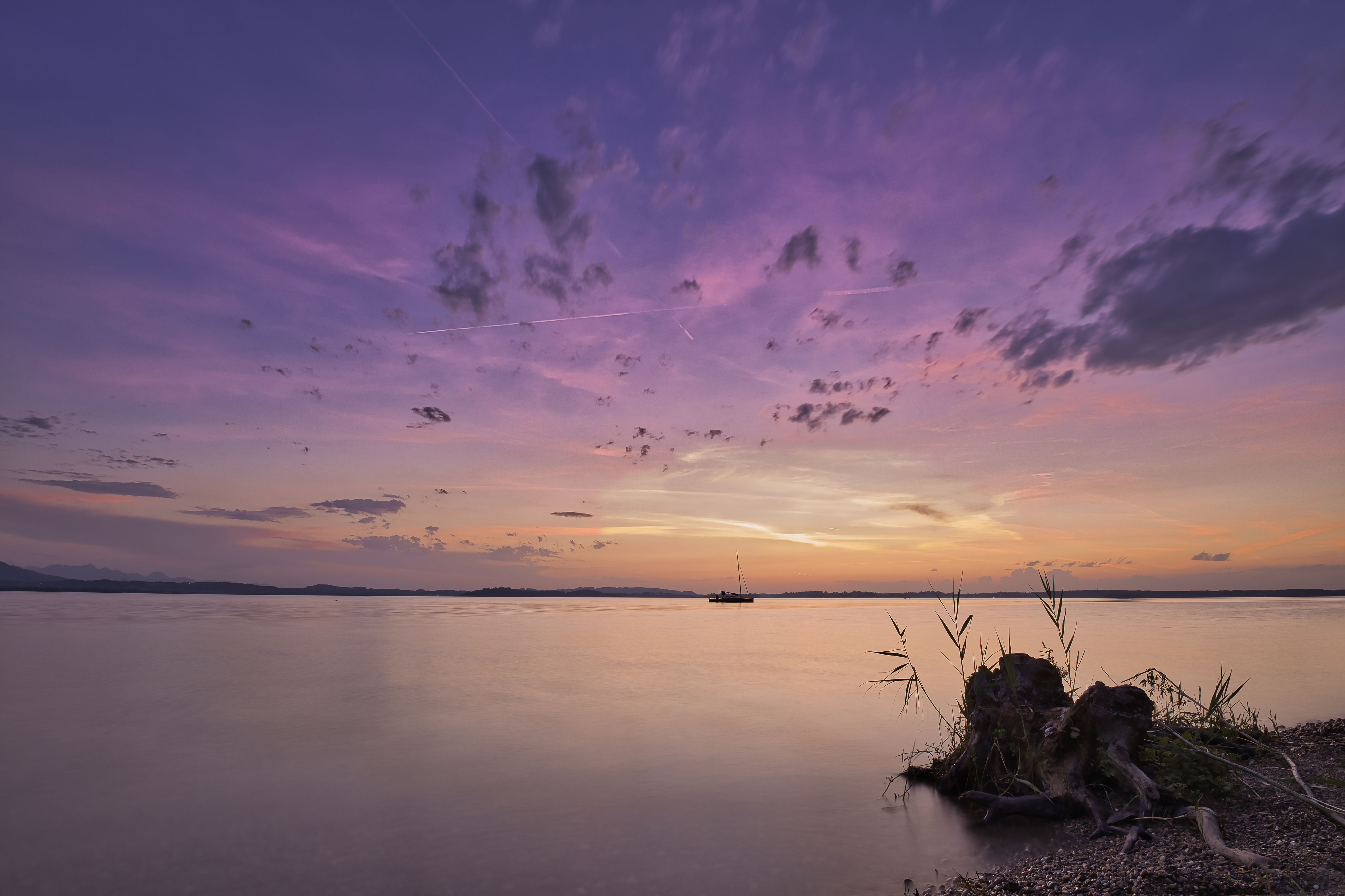 Serene Sunset Over Bavarian Lake Waterscape · Free Stock Photo