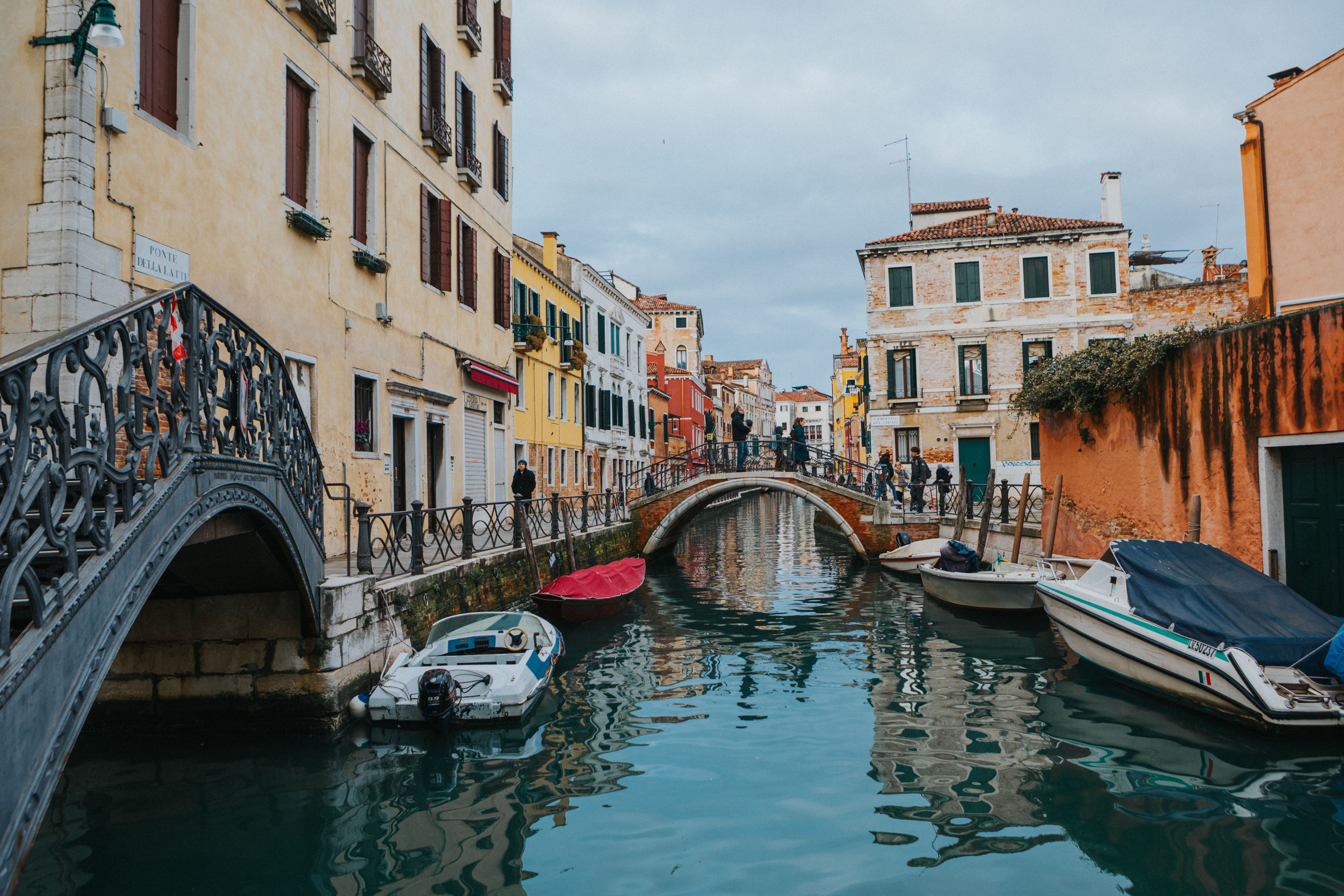 Charming Venice Canal with Stone Bridges · Free Stock Photo