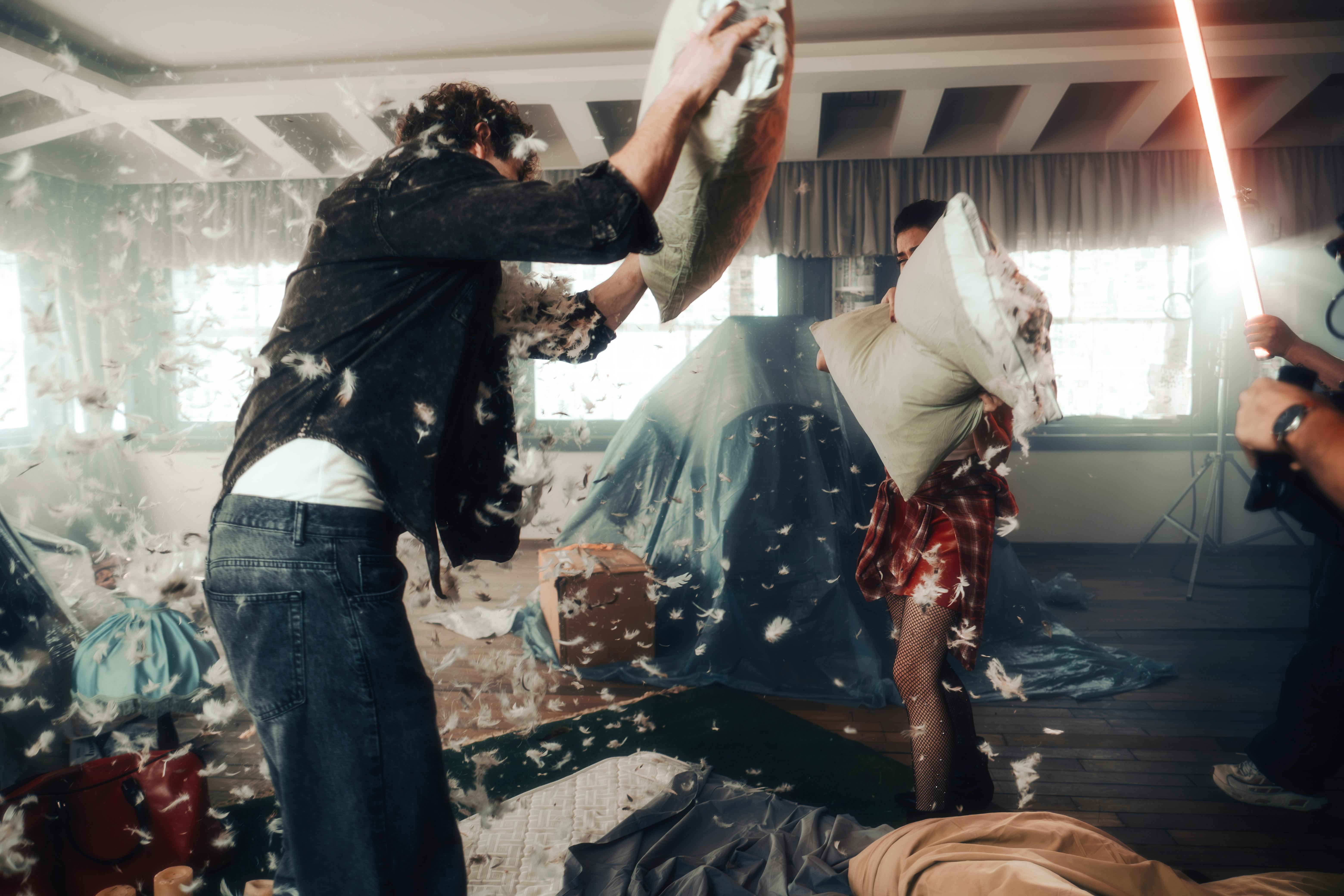 Pillow Fight Feathers Photos, Download The BEST Free Pillow Fight ...
