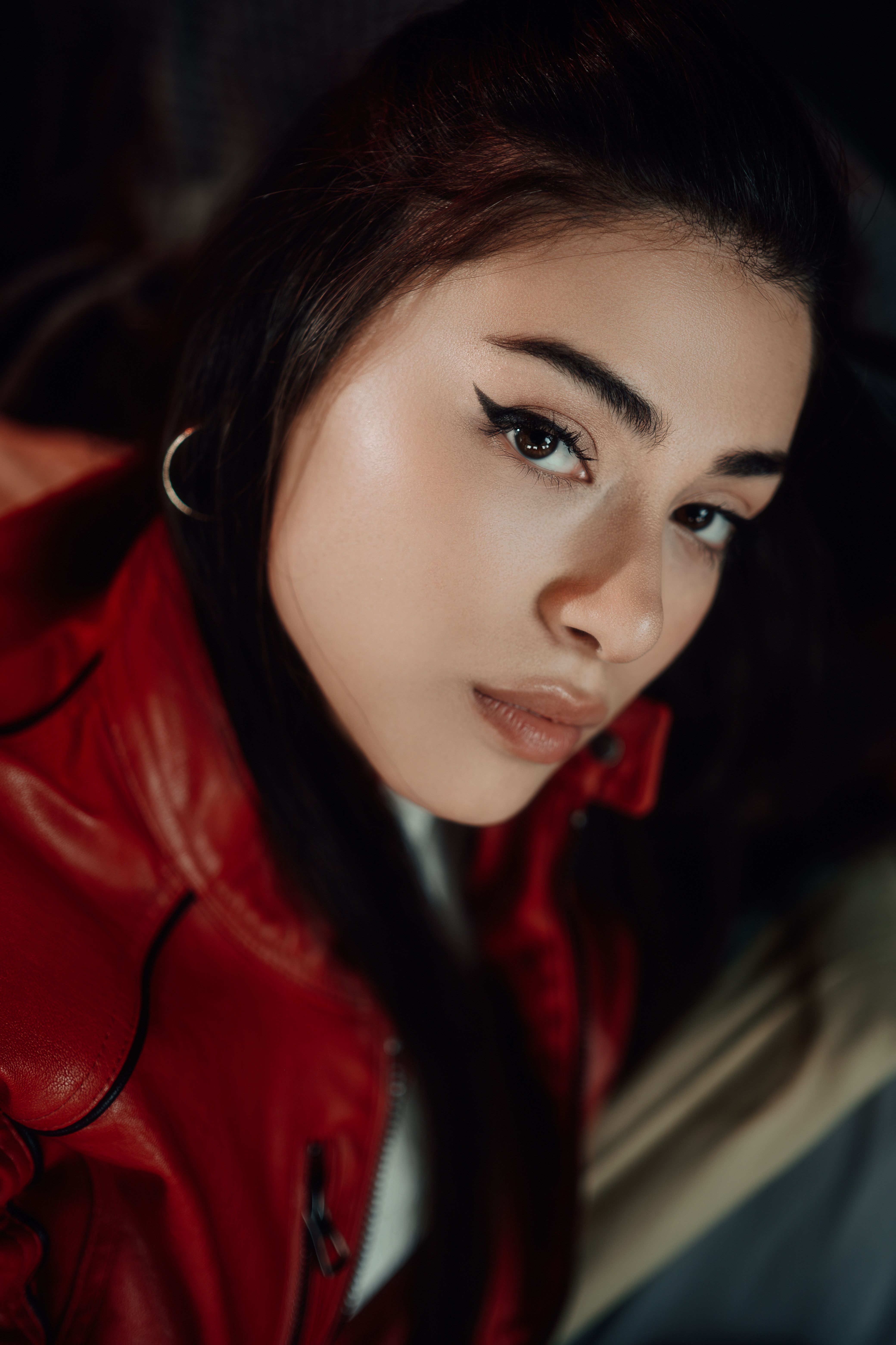Portrait of Stylish Woman in Red Jacket · Free Stock Photo