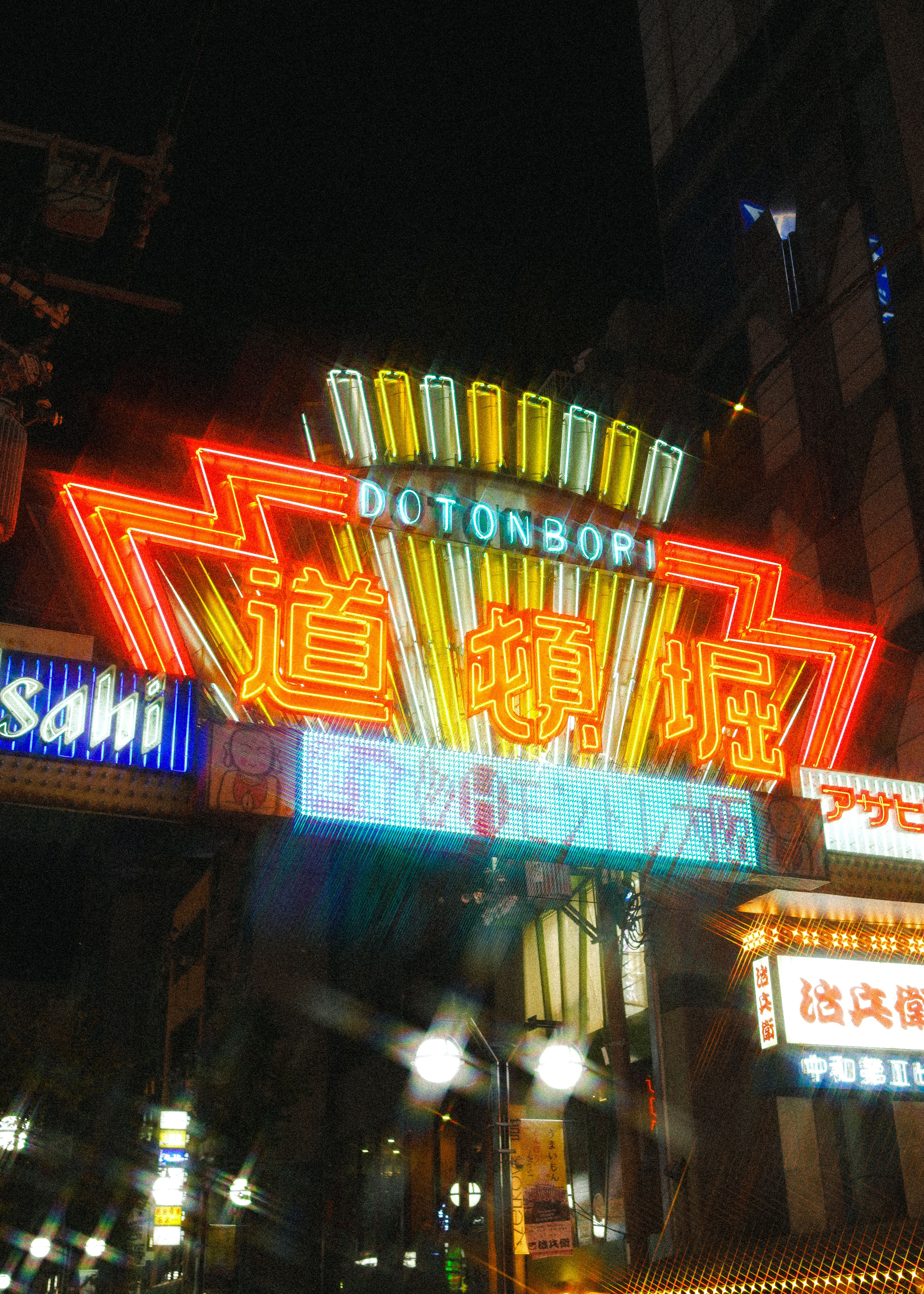 Vibrant Neon Lights in Dotonbori Osaka Night Scene · Free Stock Photo