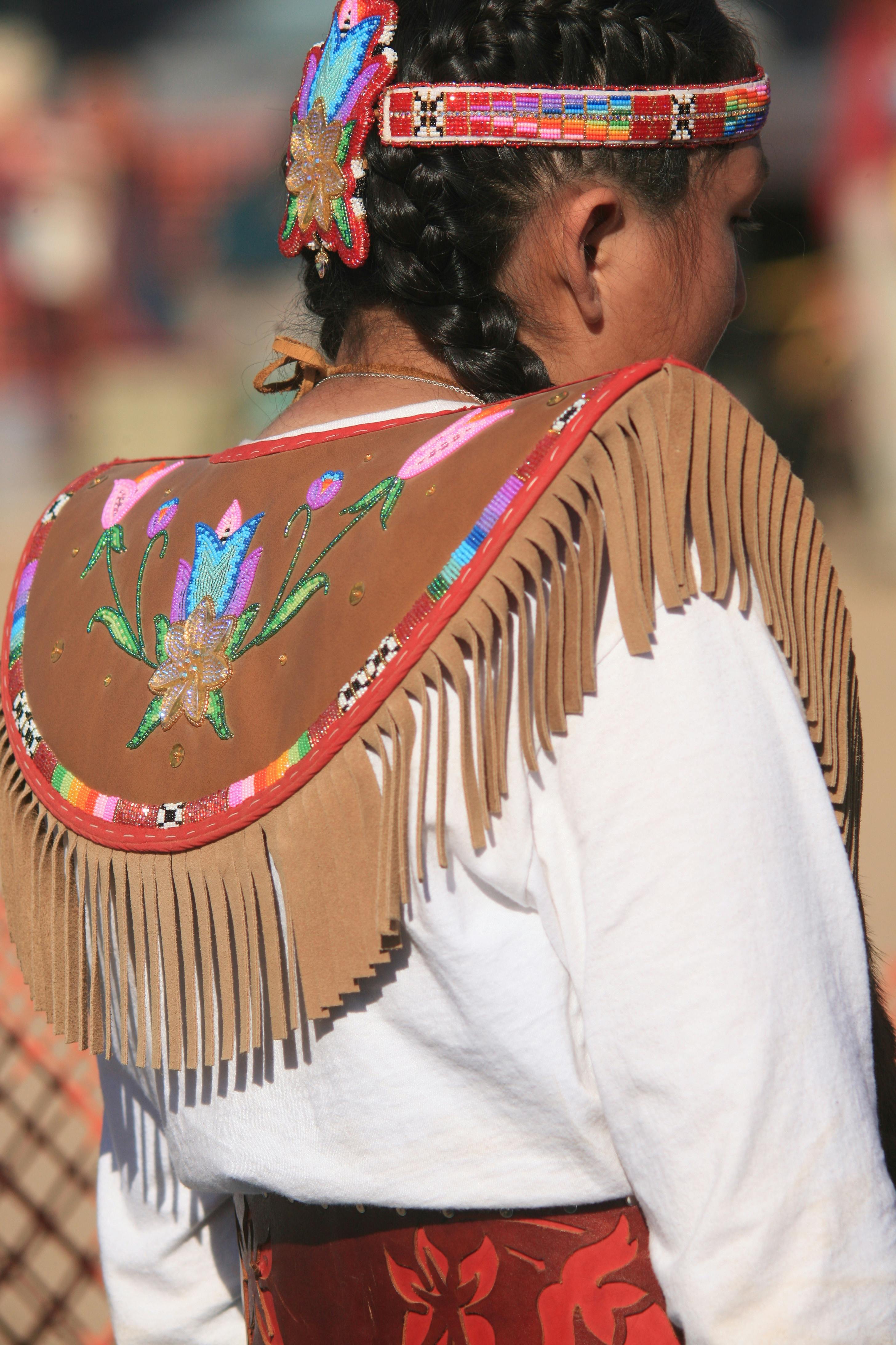 Traditional Native American Regalia with Beaded Designs · Free Stock Photo