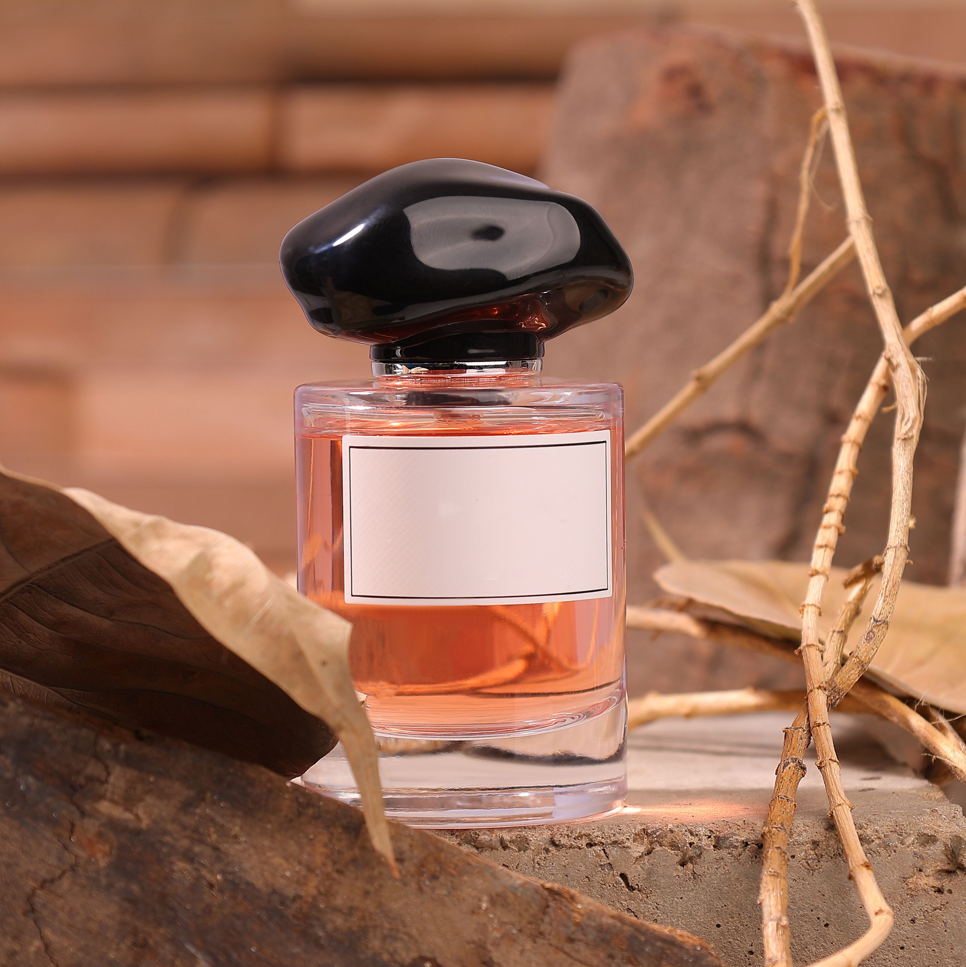 Elegant Perfume Bottle Amidst Dried Leaves · Free Stock Photo