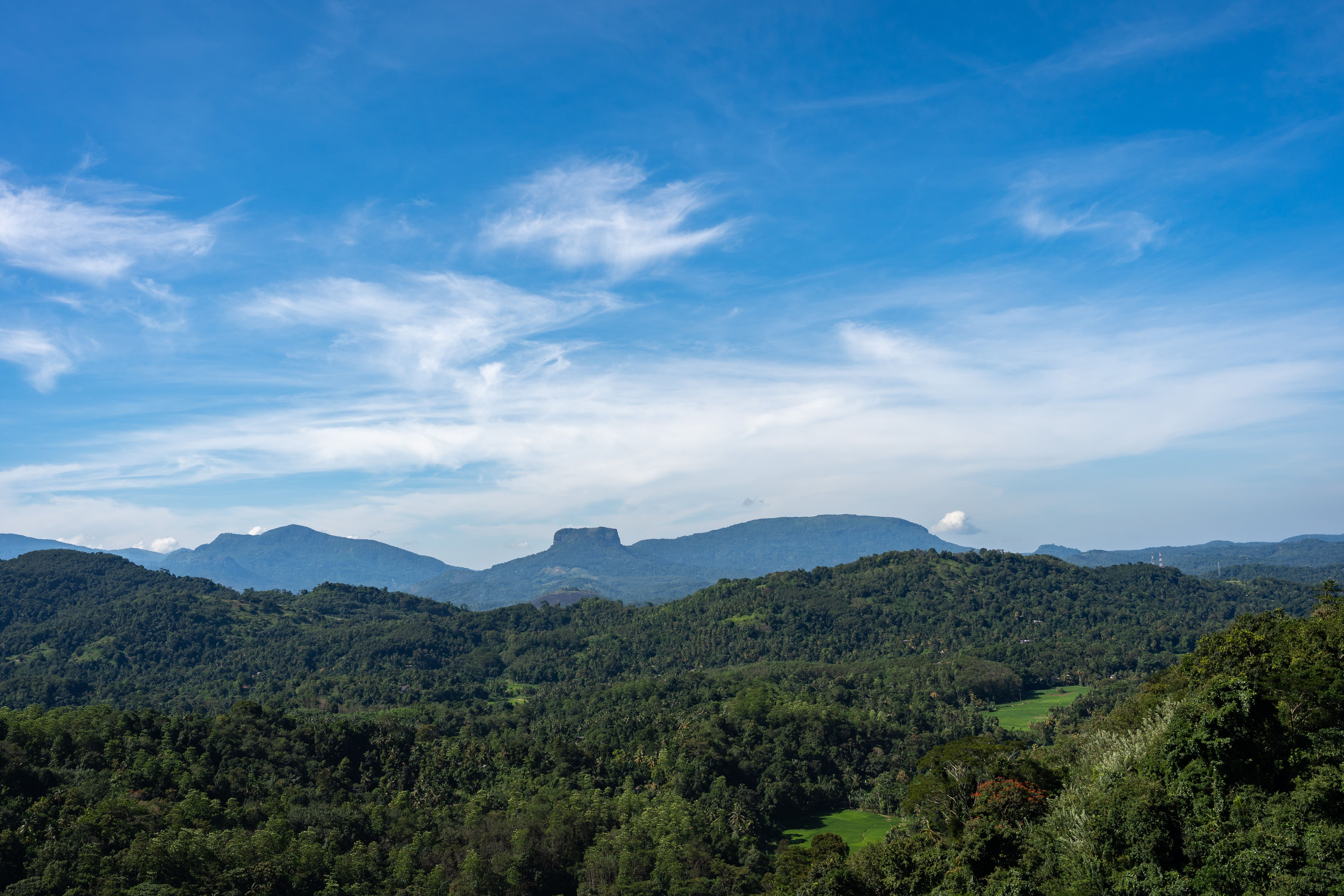 Scenic View of Lush Green Hills under Blue Sky · Free Stock Photo