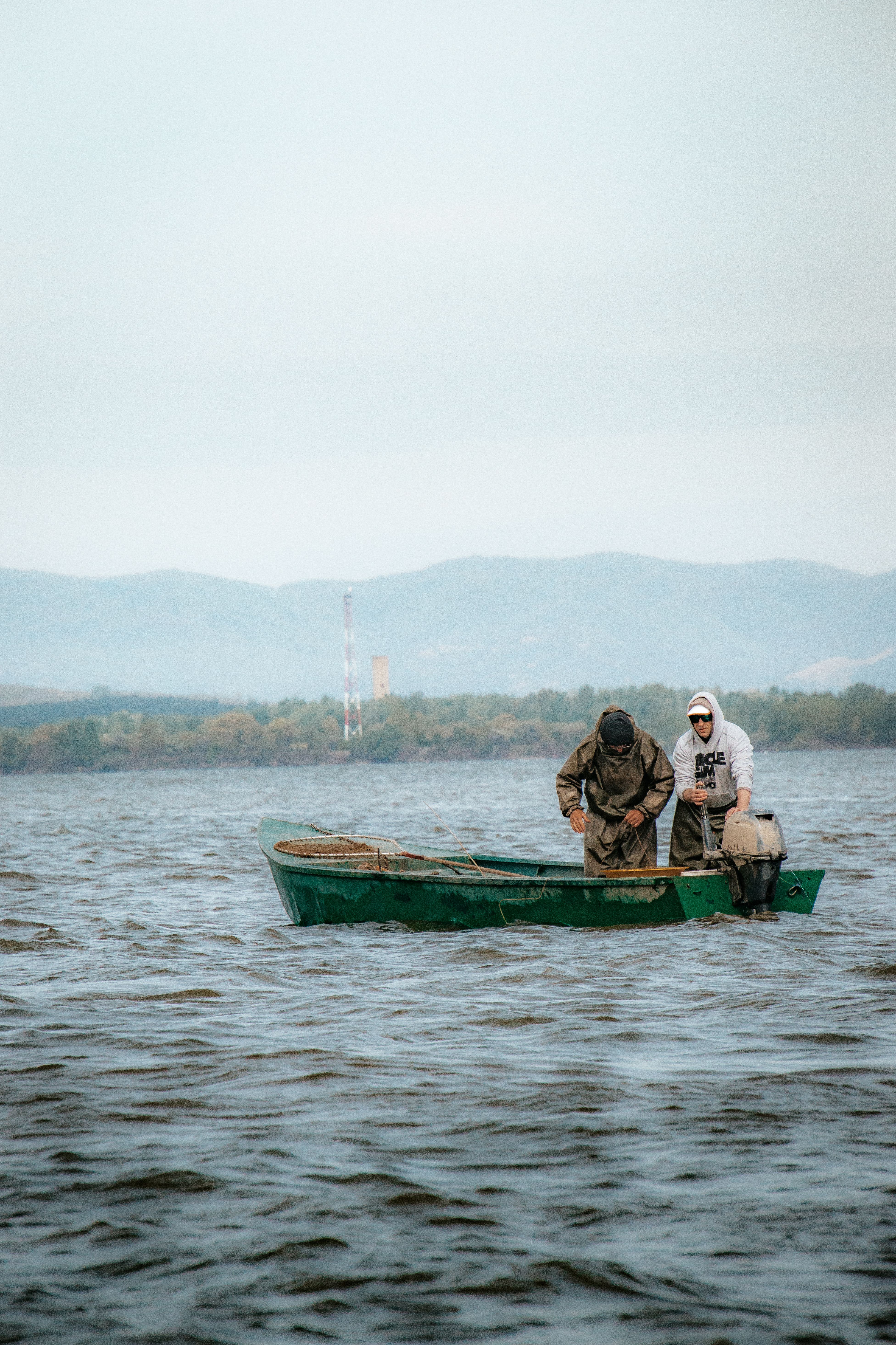 Serene Fishing Scene on the Danube River · Free Stock Photo
