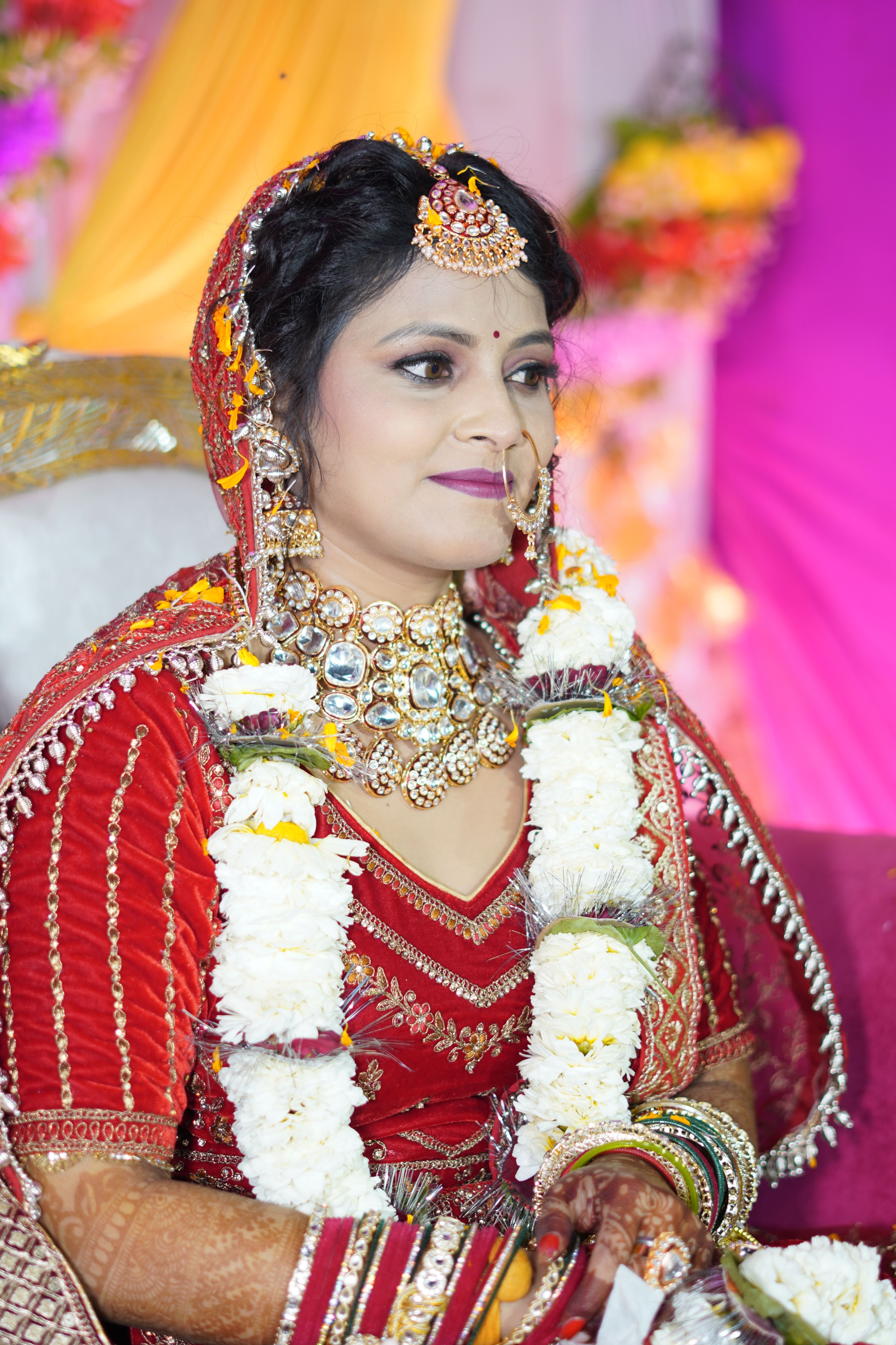Portrait of an Indian Bride in Traditional Clothing · Free Stock Photo