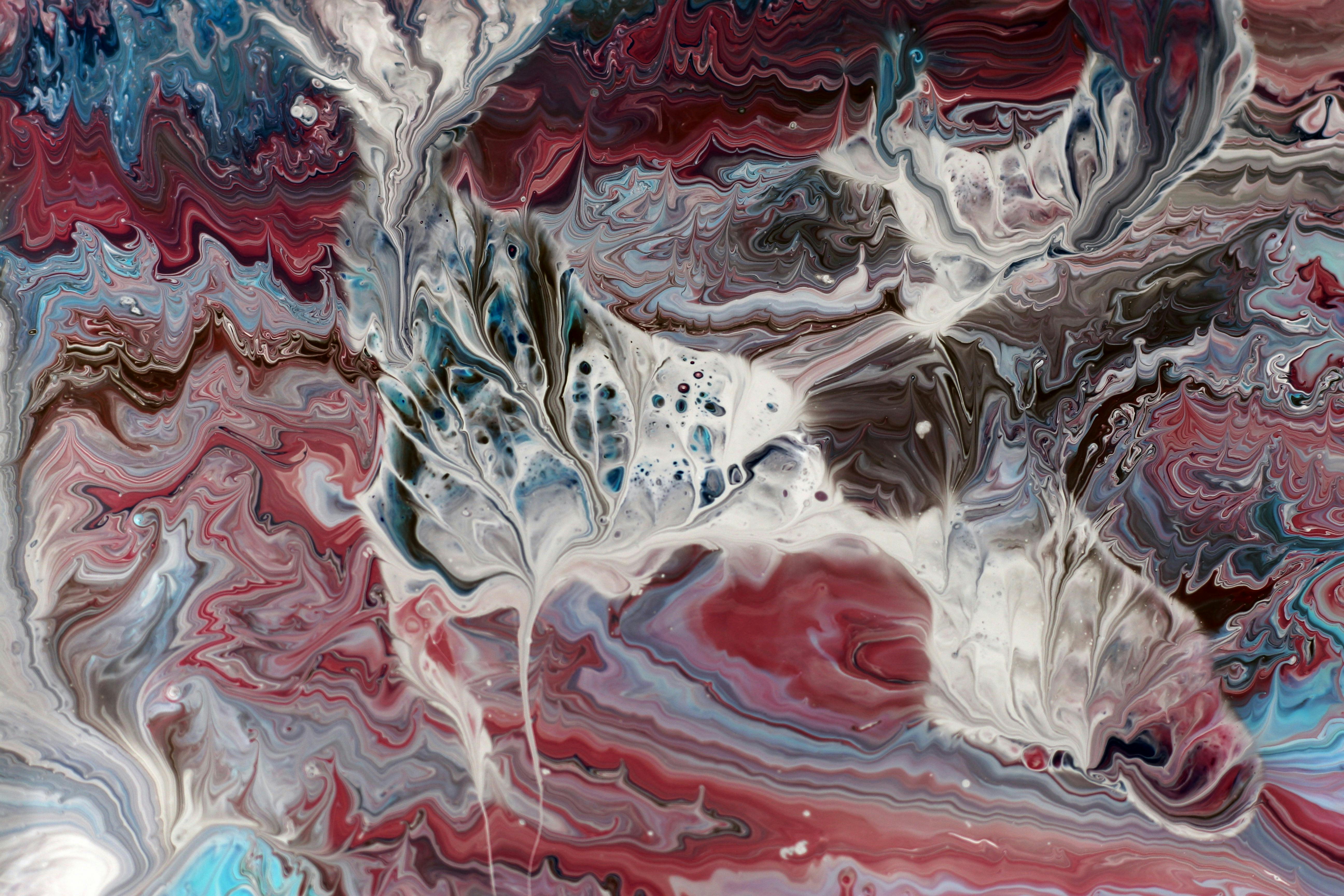 Abstract Fluid Art in Vibrant Swirls · Free Stock Photo