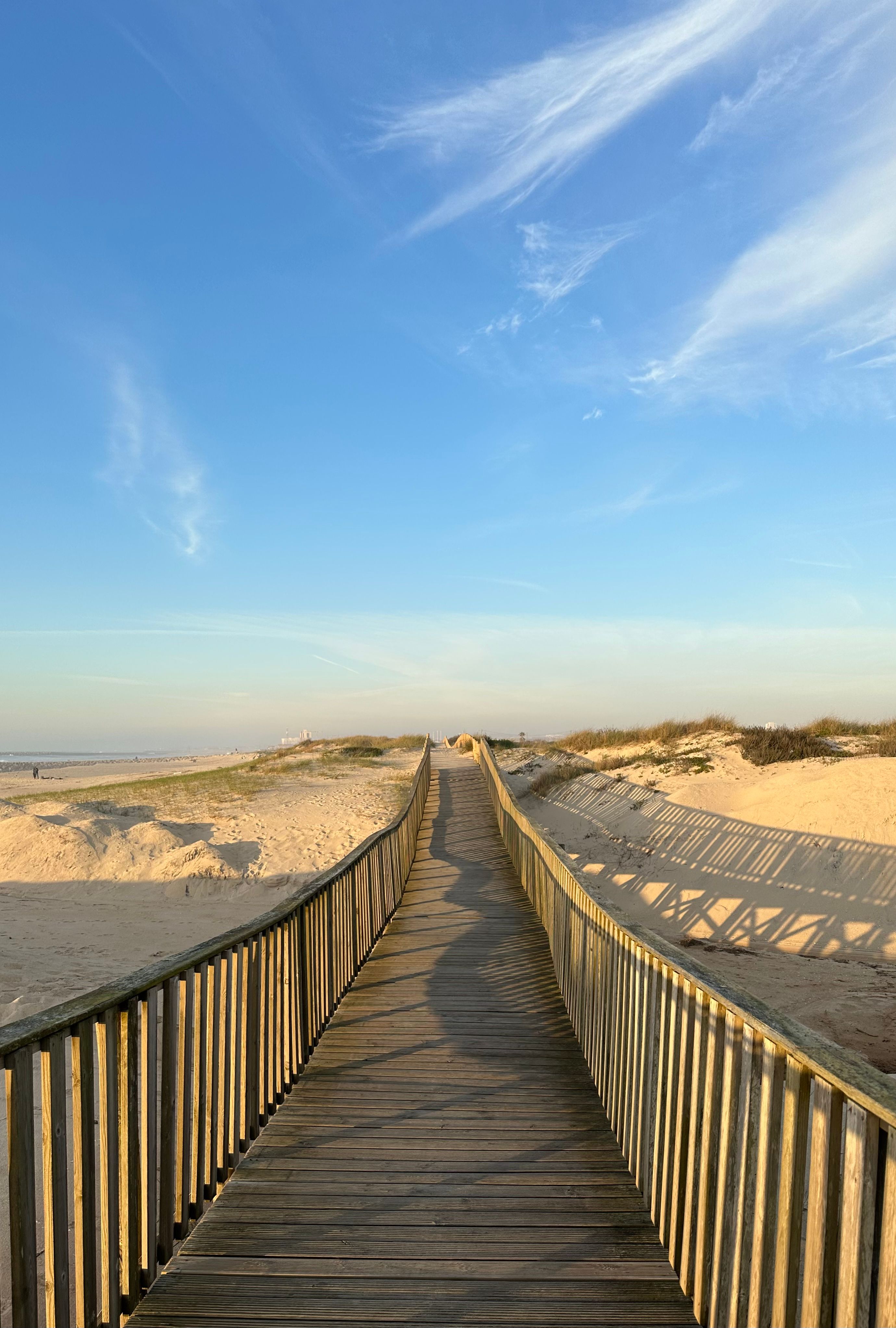 Scenic Wooden Boardwalk to the Beach at Sunset · Free Stock Photo