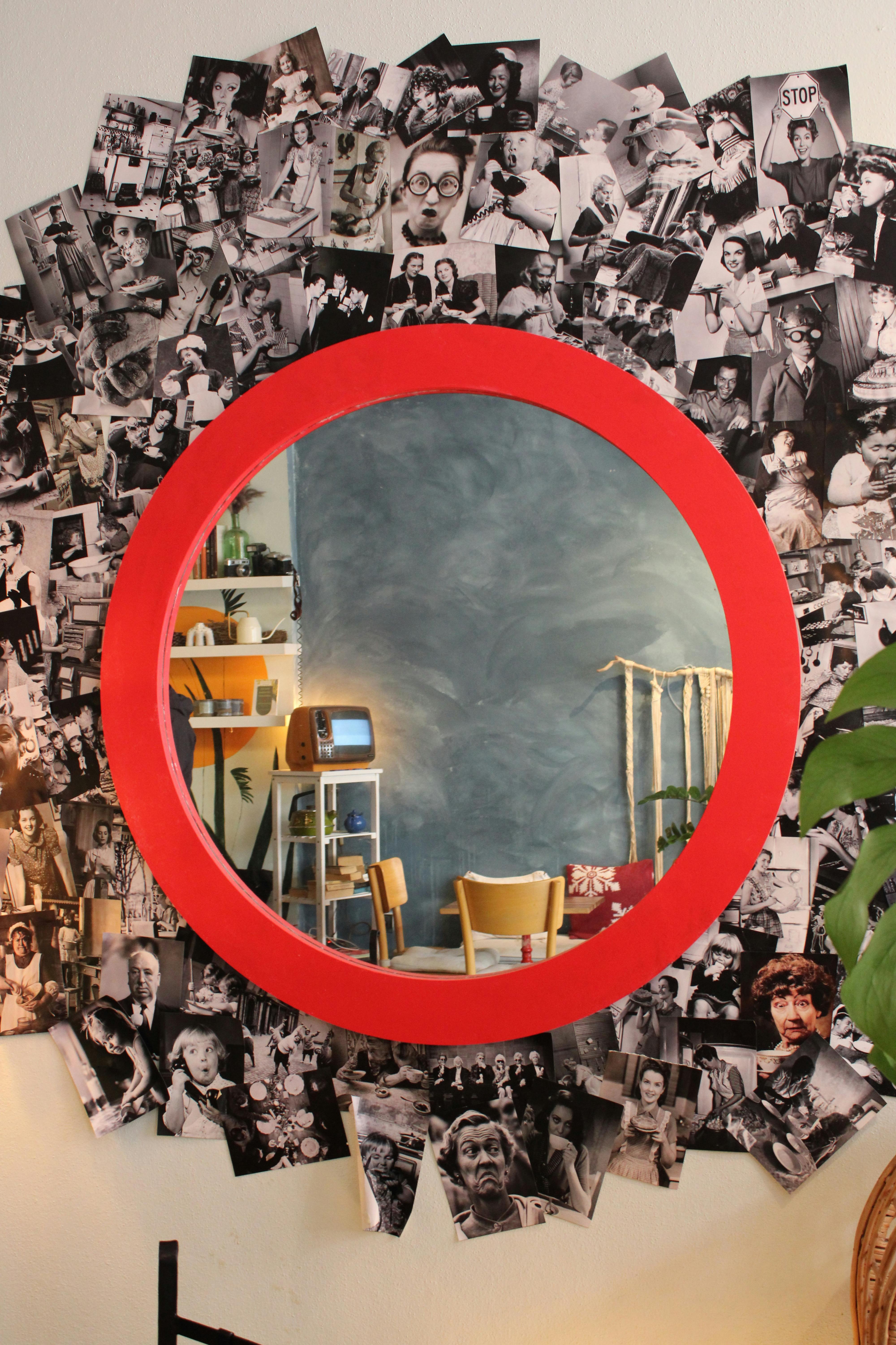 Stylish Cafe Interior with Vintage Mirror · Free Stock Photo