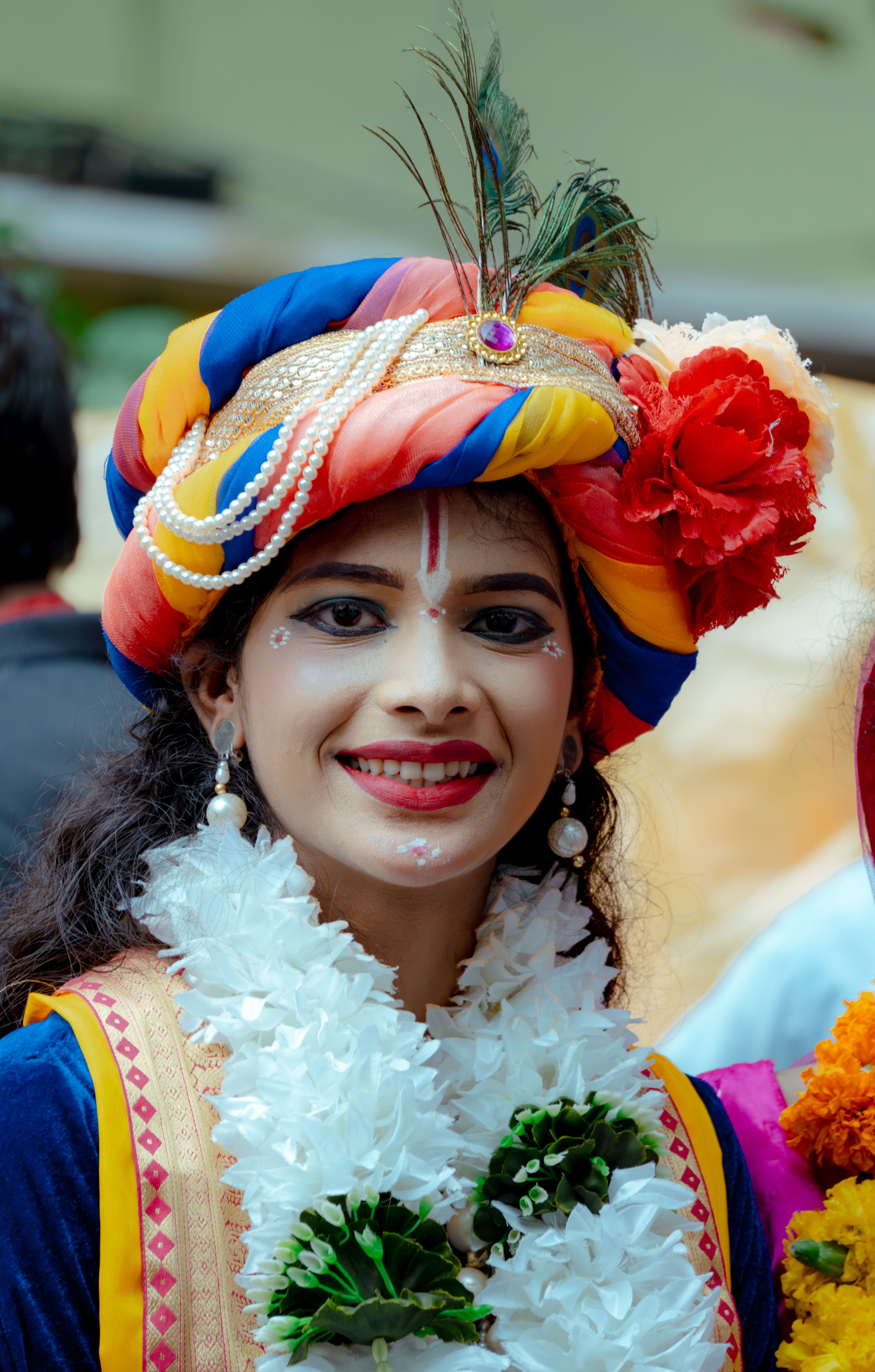 Colorful Traditional Indian Attire with Smile · Free Stock Photo