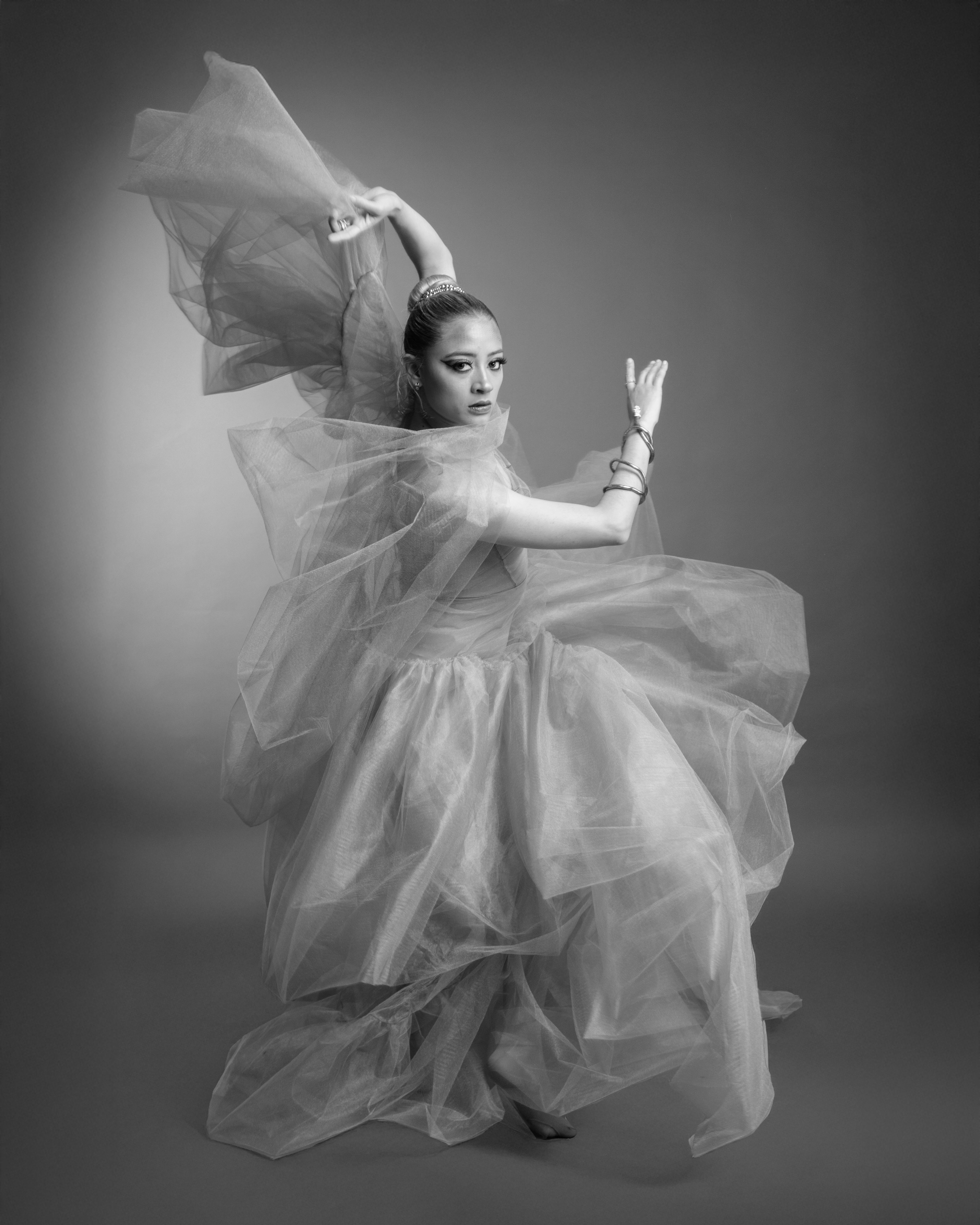 Elegant Black and White Ballet Dancer Portrait · Free Stock Photo