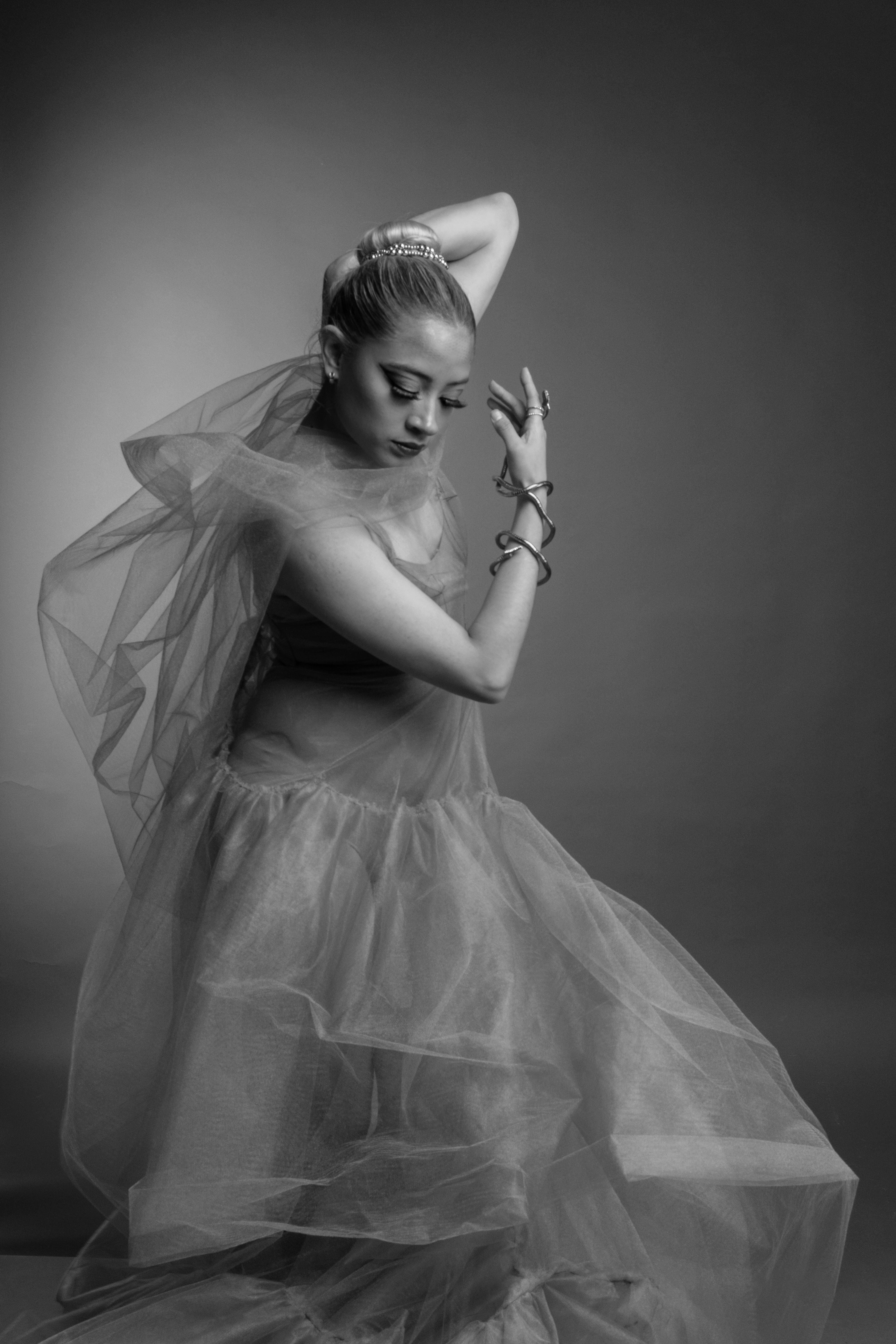 Elegant Black and White Ballet Dancer Portrait · Free Stock Photo