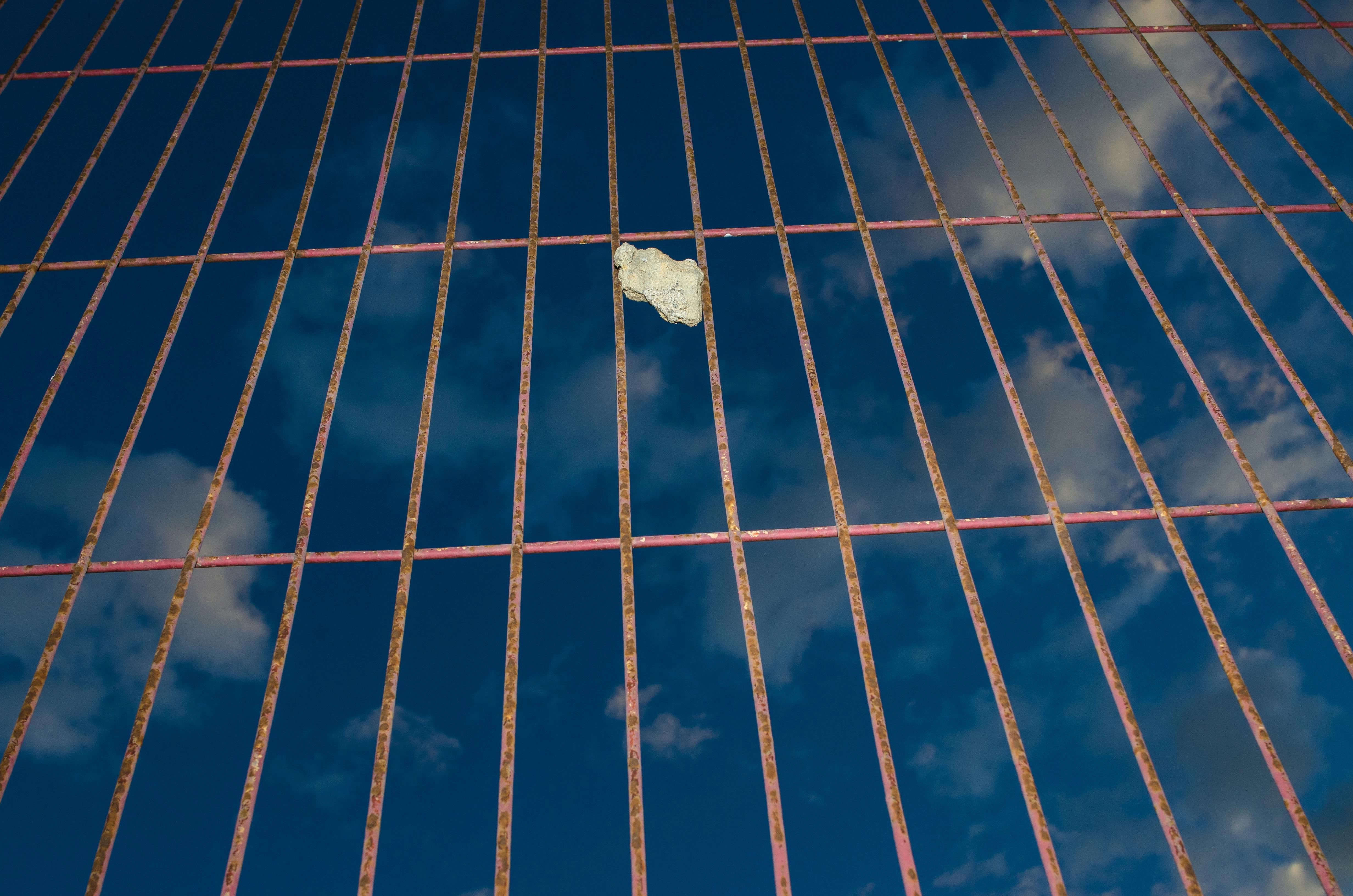 Rusted Metal Bars with Sky Reflection · Free Stock Photo