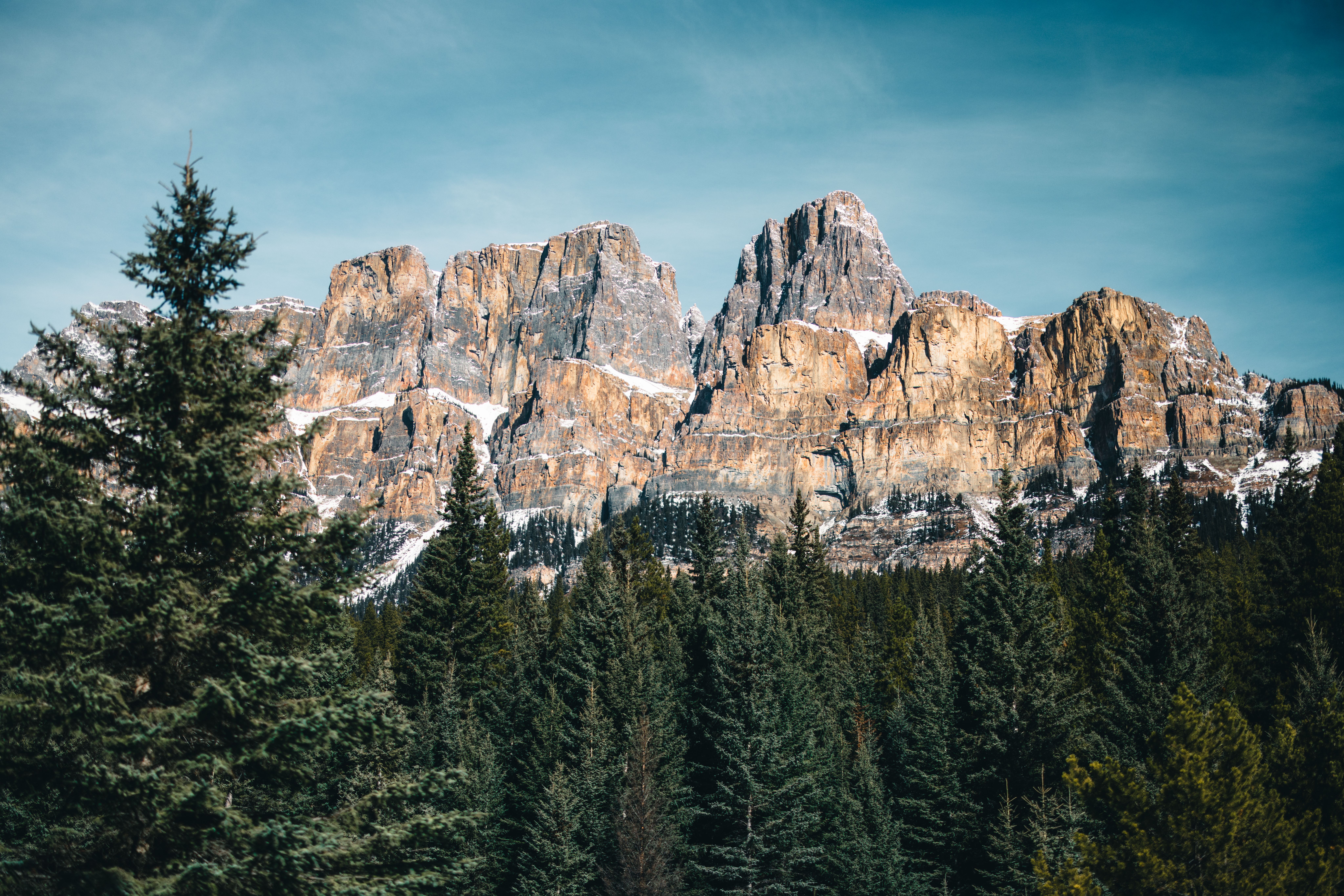 Majestic Castle Mountain in Jasper National Park · Free Stock Photo