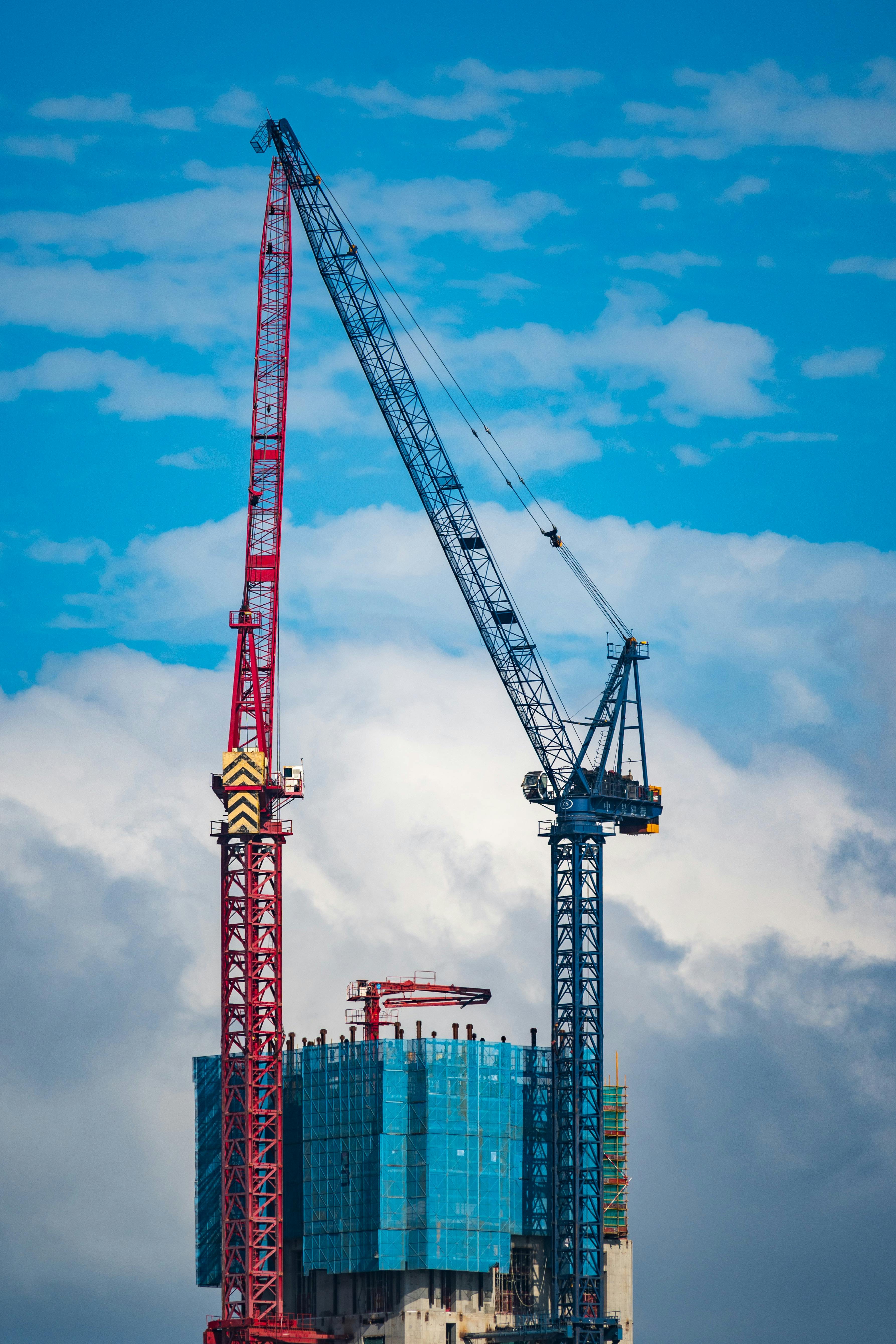 Unfinished Concrete Building With Tower Crane · Free Stock Photo Unfinished Concrete Building With Tower Crane · Free Stock Photo