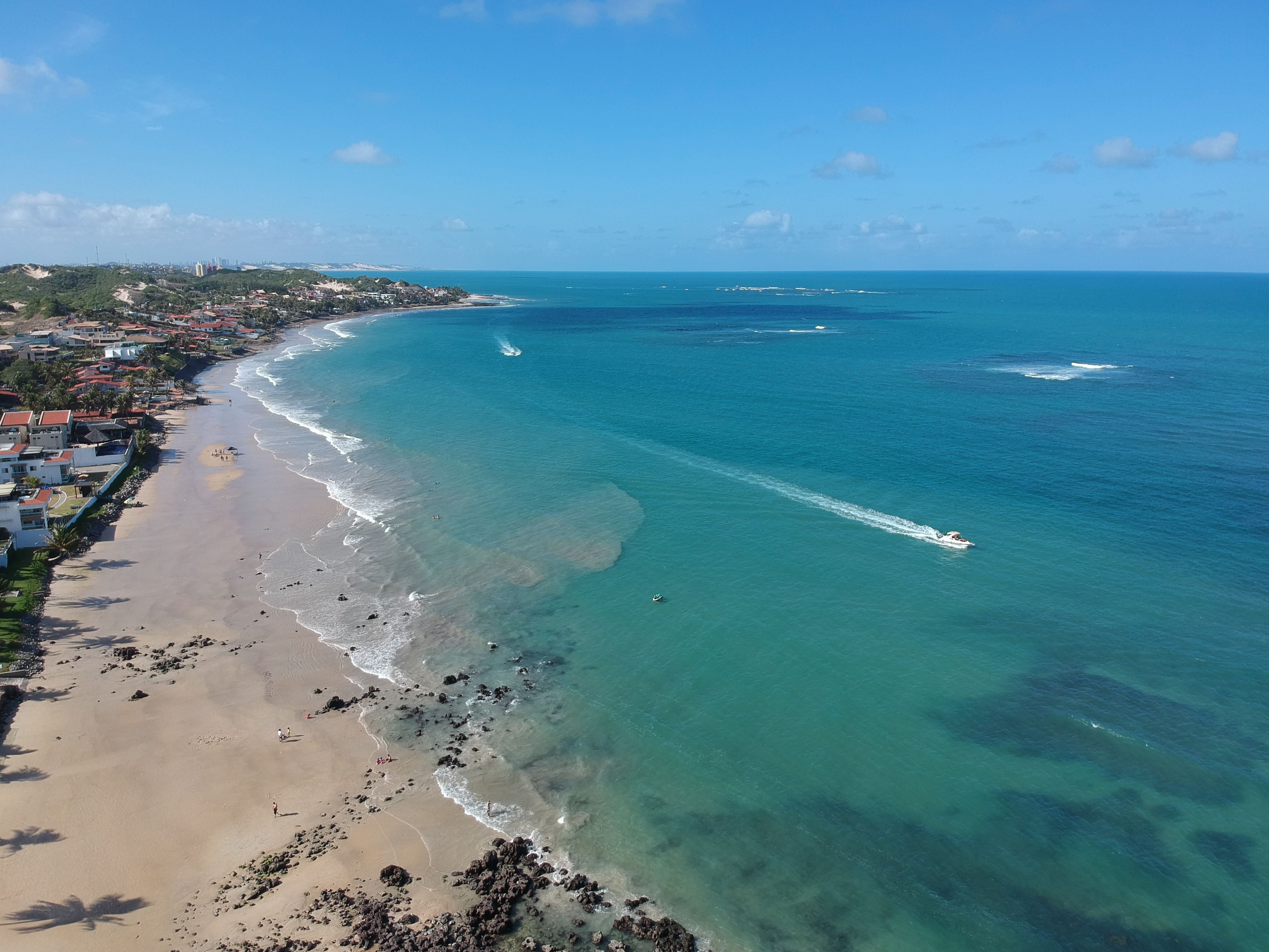 Aerial View of Pristine Beach in Natal, Brazil · Free Stock Photo