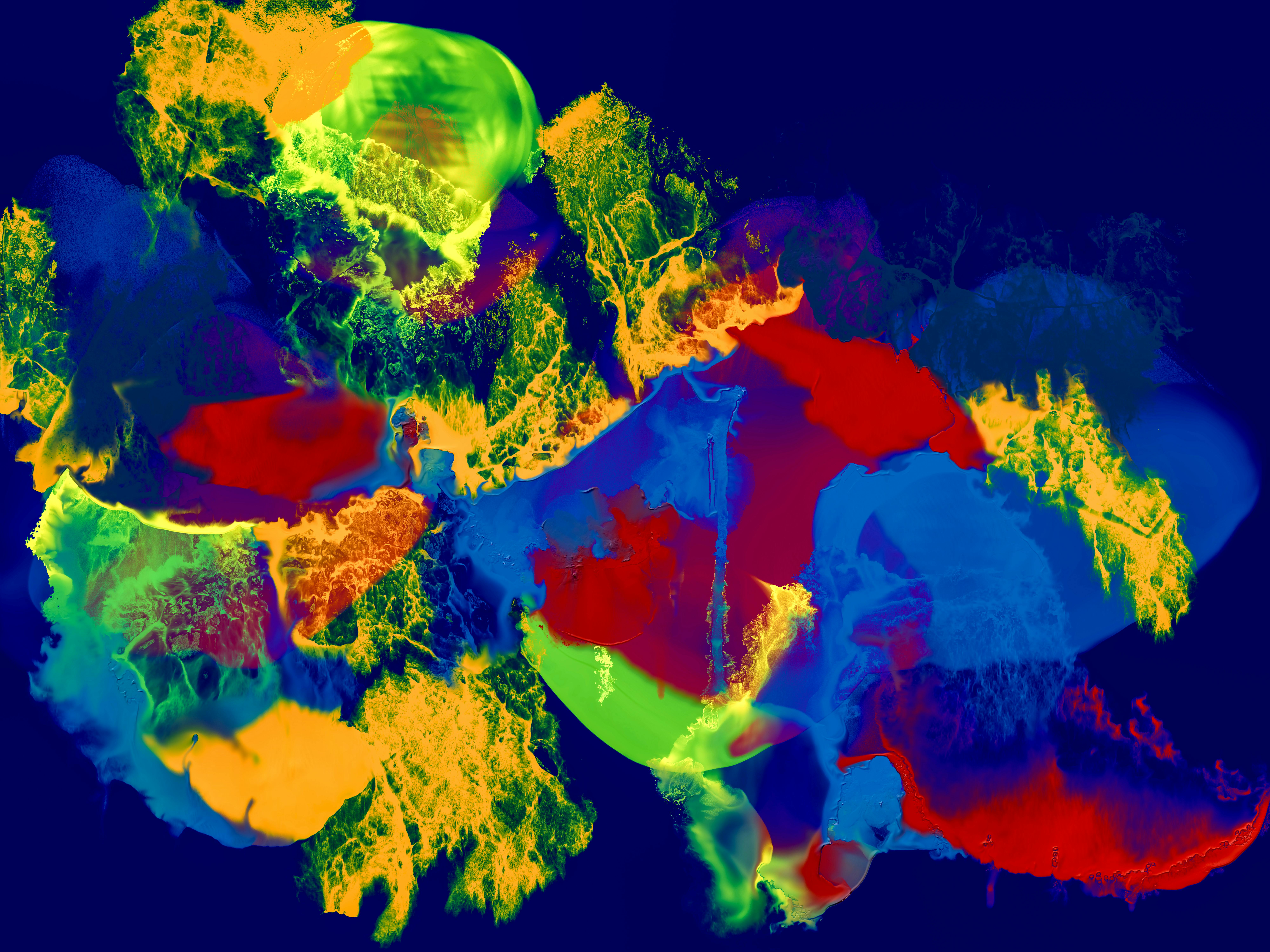 Vibrant Abstract Expressionist Color Explosion Art · Free Stock Photo