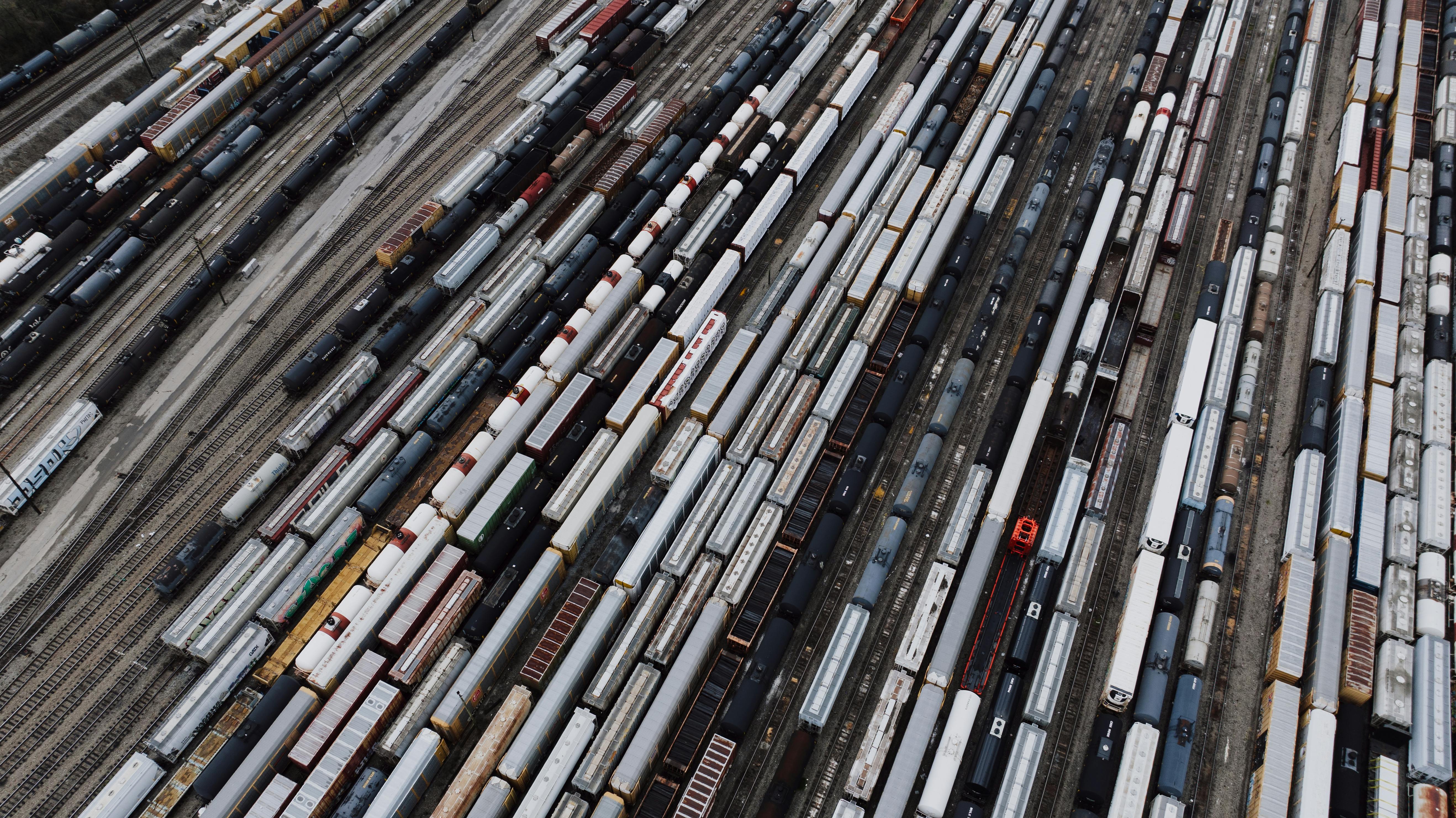 Aerial View of Chattanooga Train Yard · Free Stock Photo