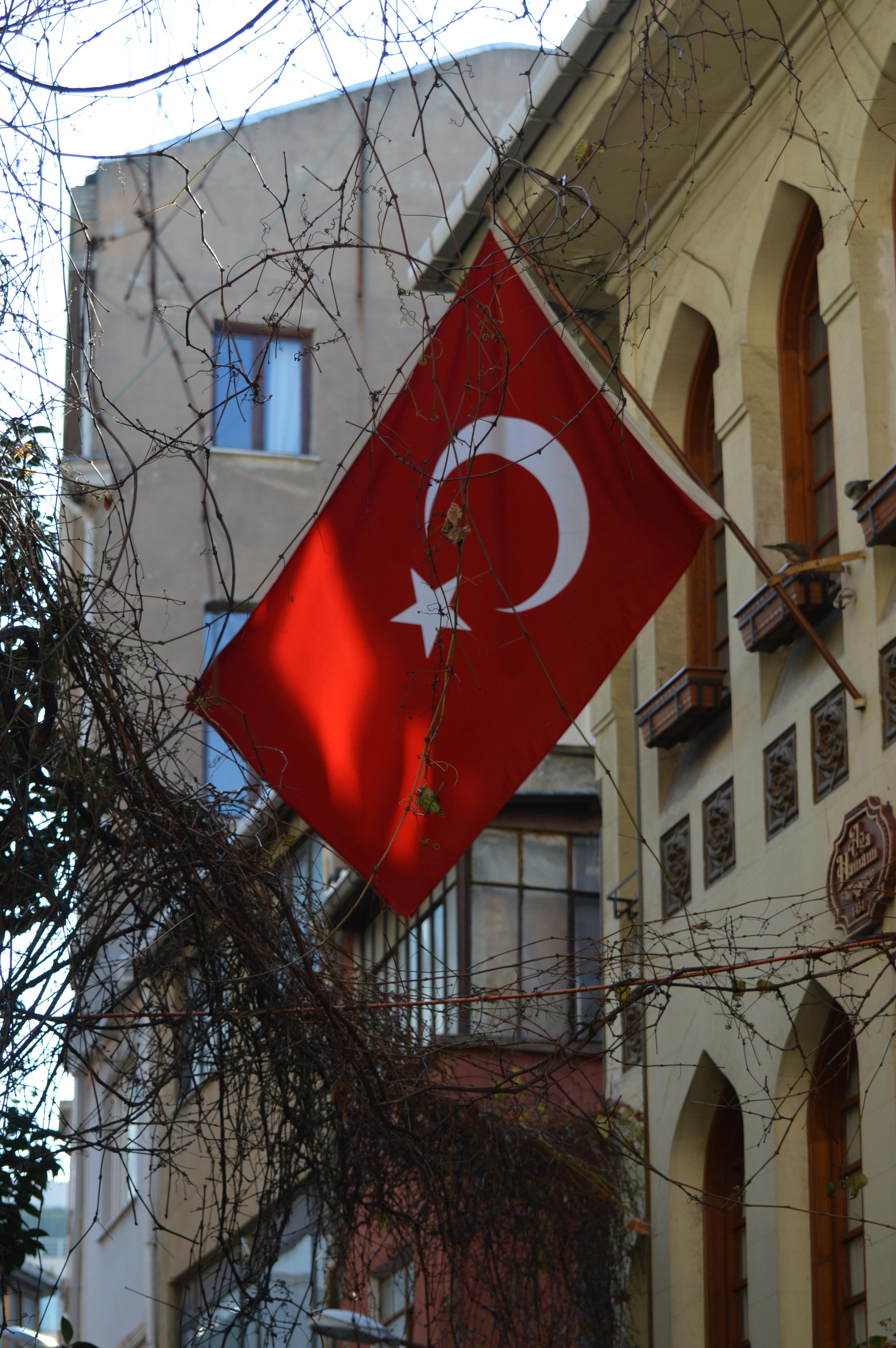 Turkish Flag in Beyoğlu District, İstanbul · Free Stock Photo