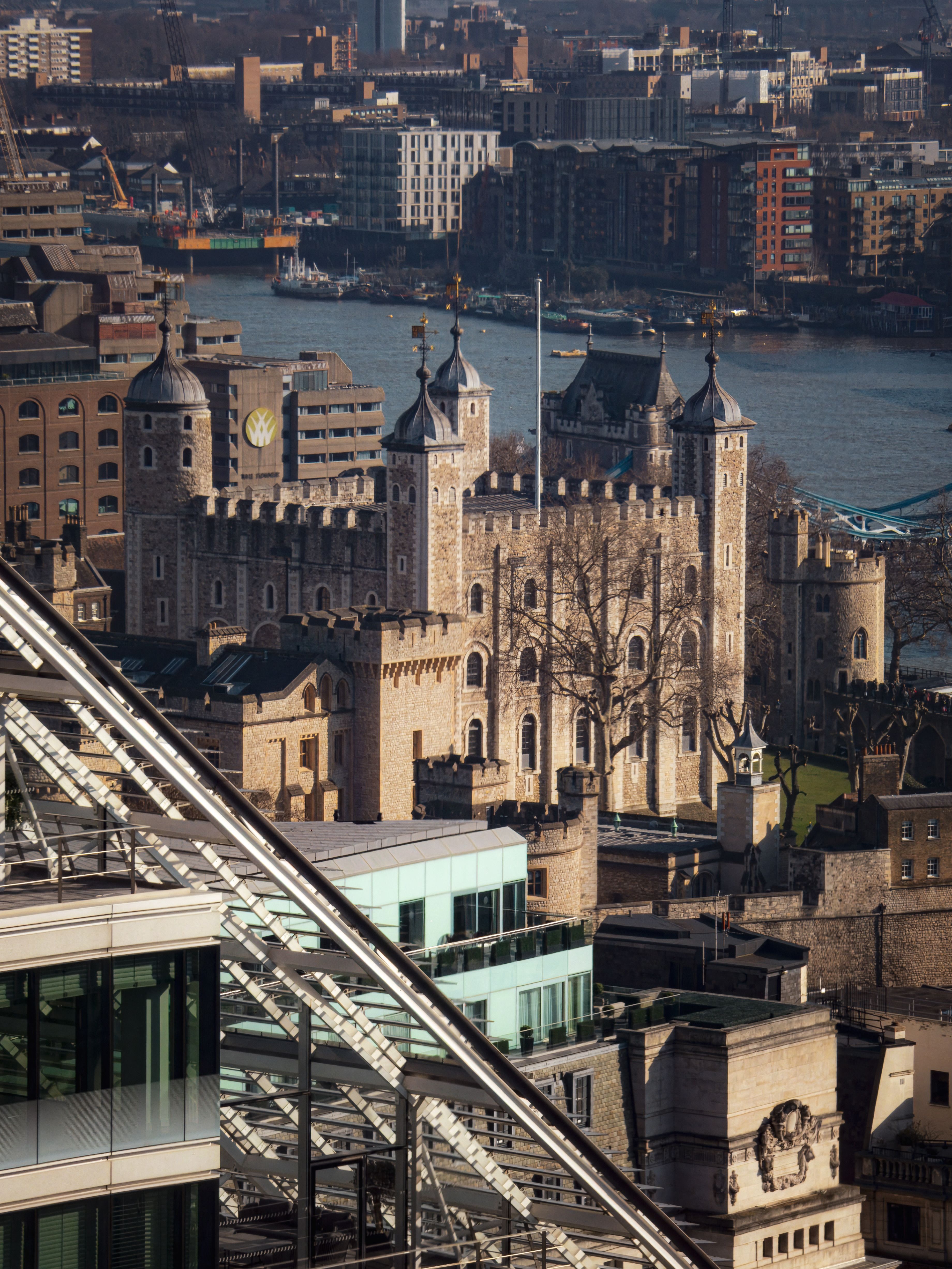 Aerial View of Tower of London with Cityscape · Free Stock Photo