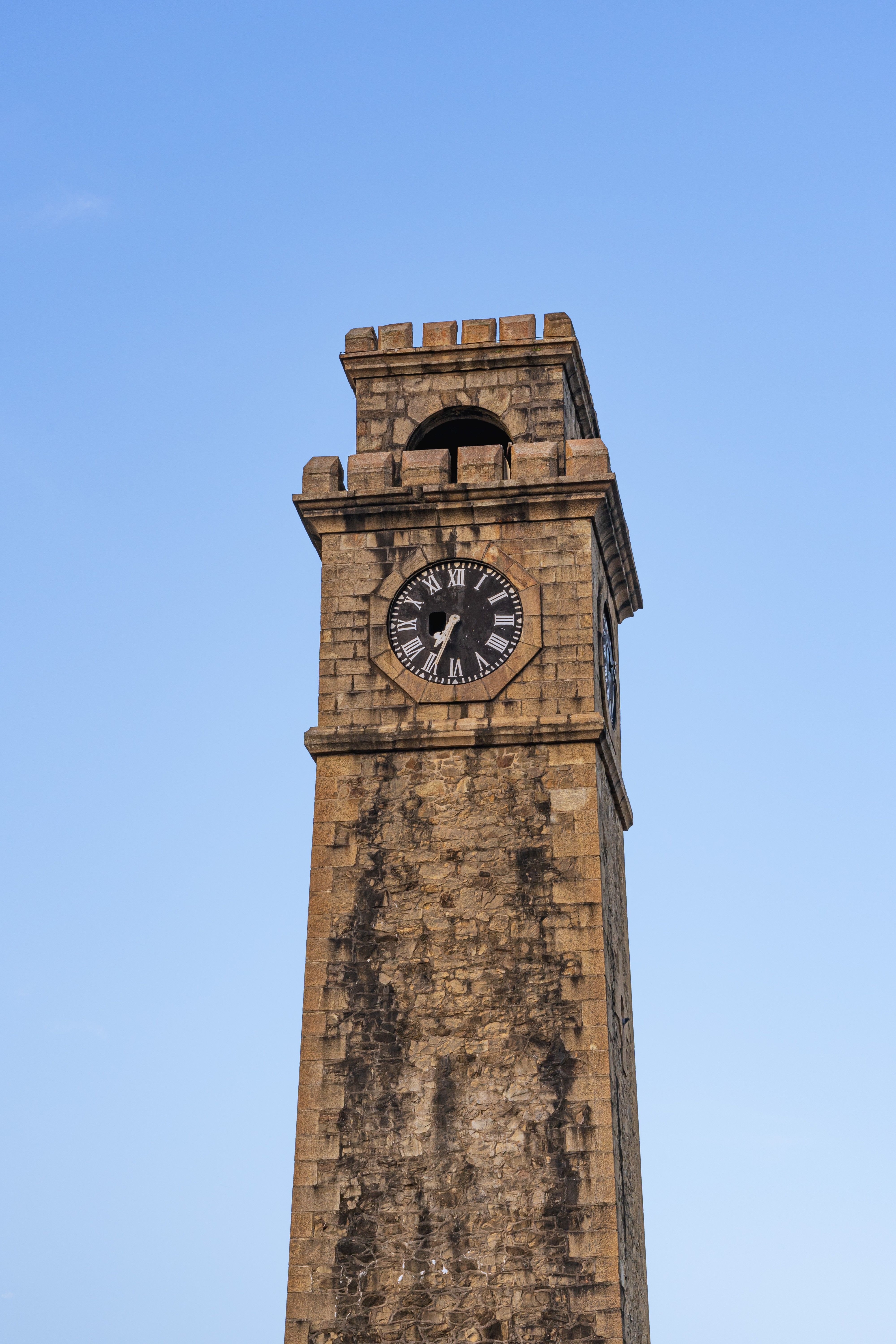 Galle Fort Clock Tower Against Clear Sky · Free Stock Photo