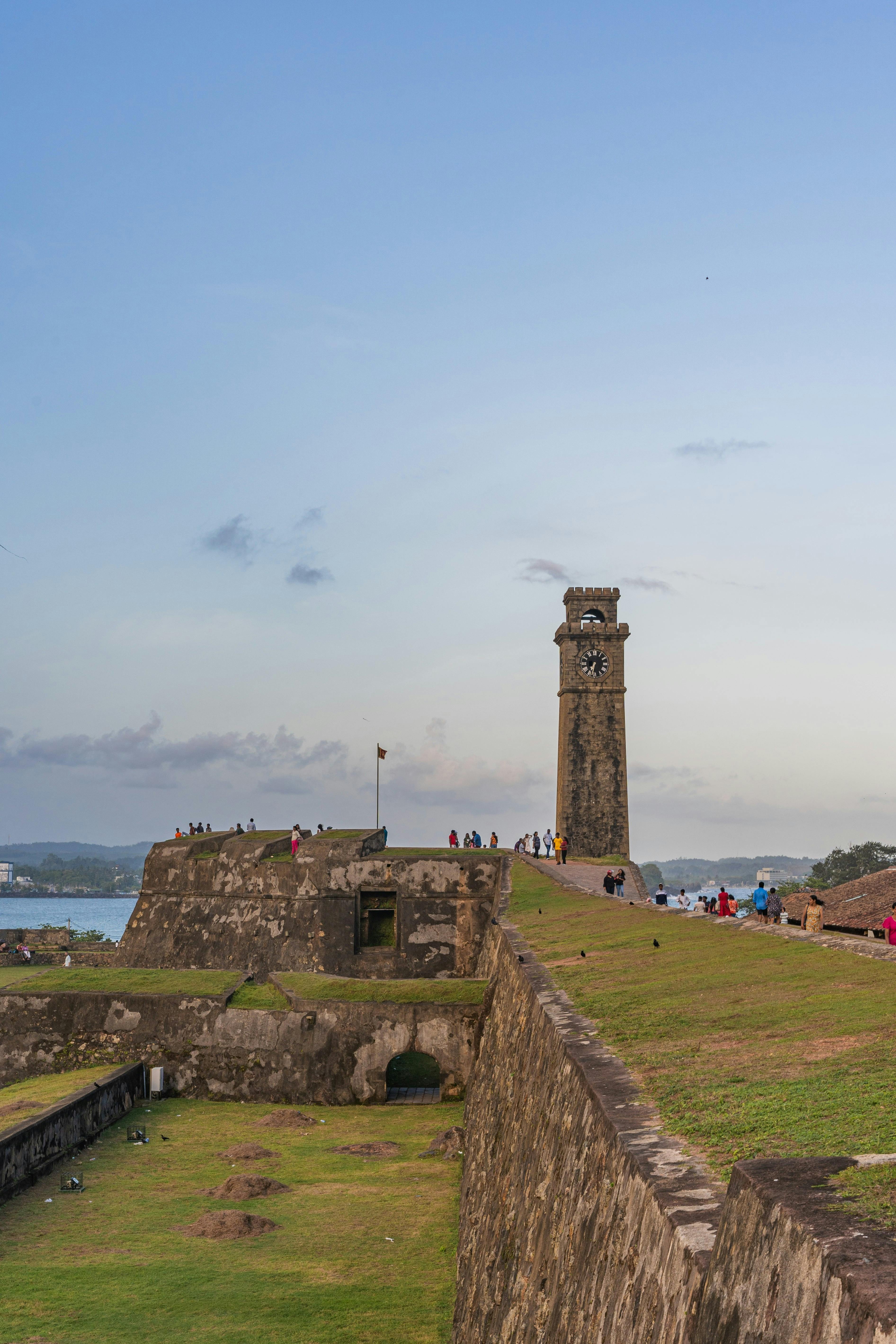 Scenic View of Galle Fort's Lighthouse at Dusk · Free Stock Photo