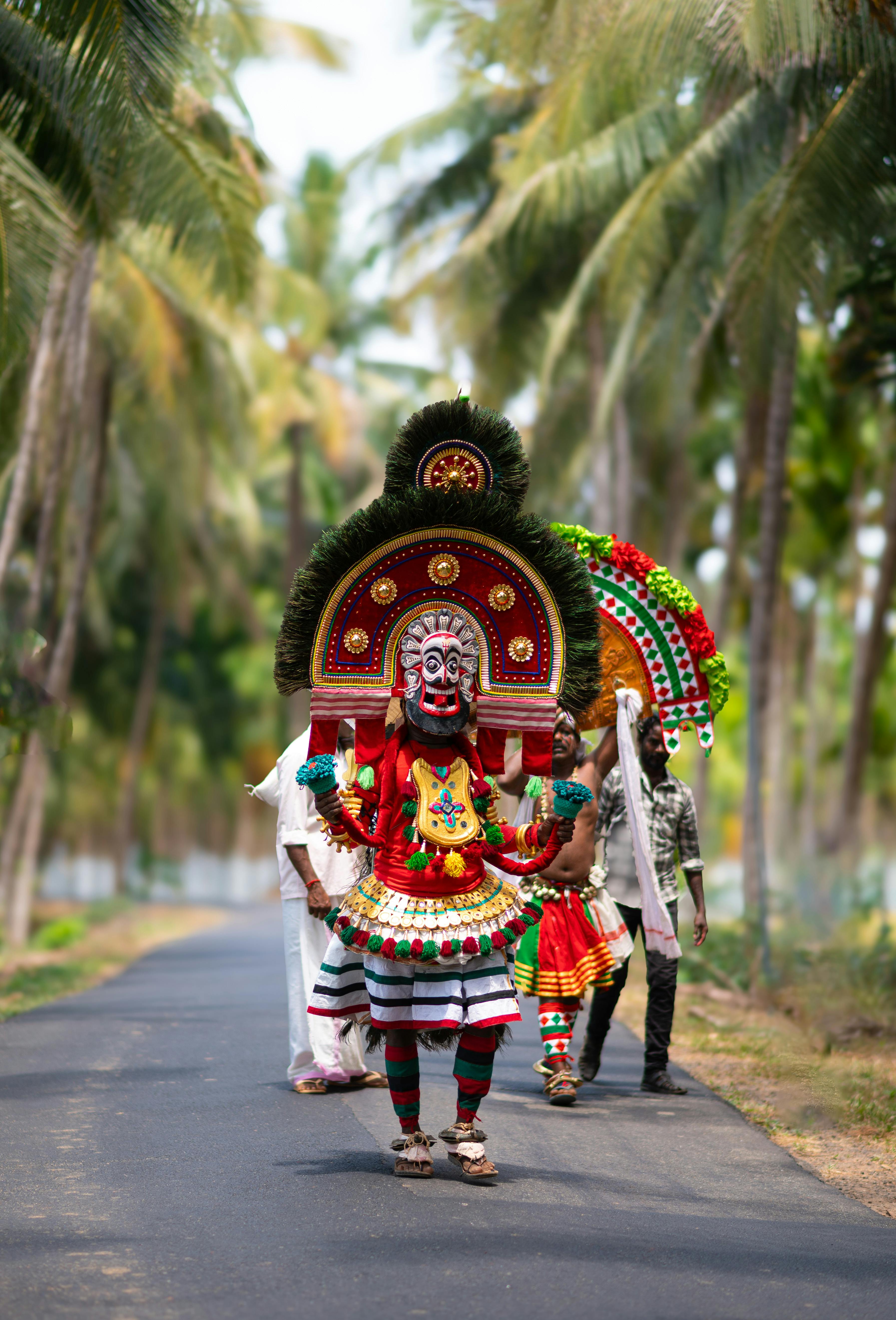 Colorful Traditional Theyyam Performance in India · Free Stock Photo