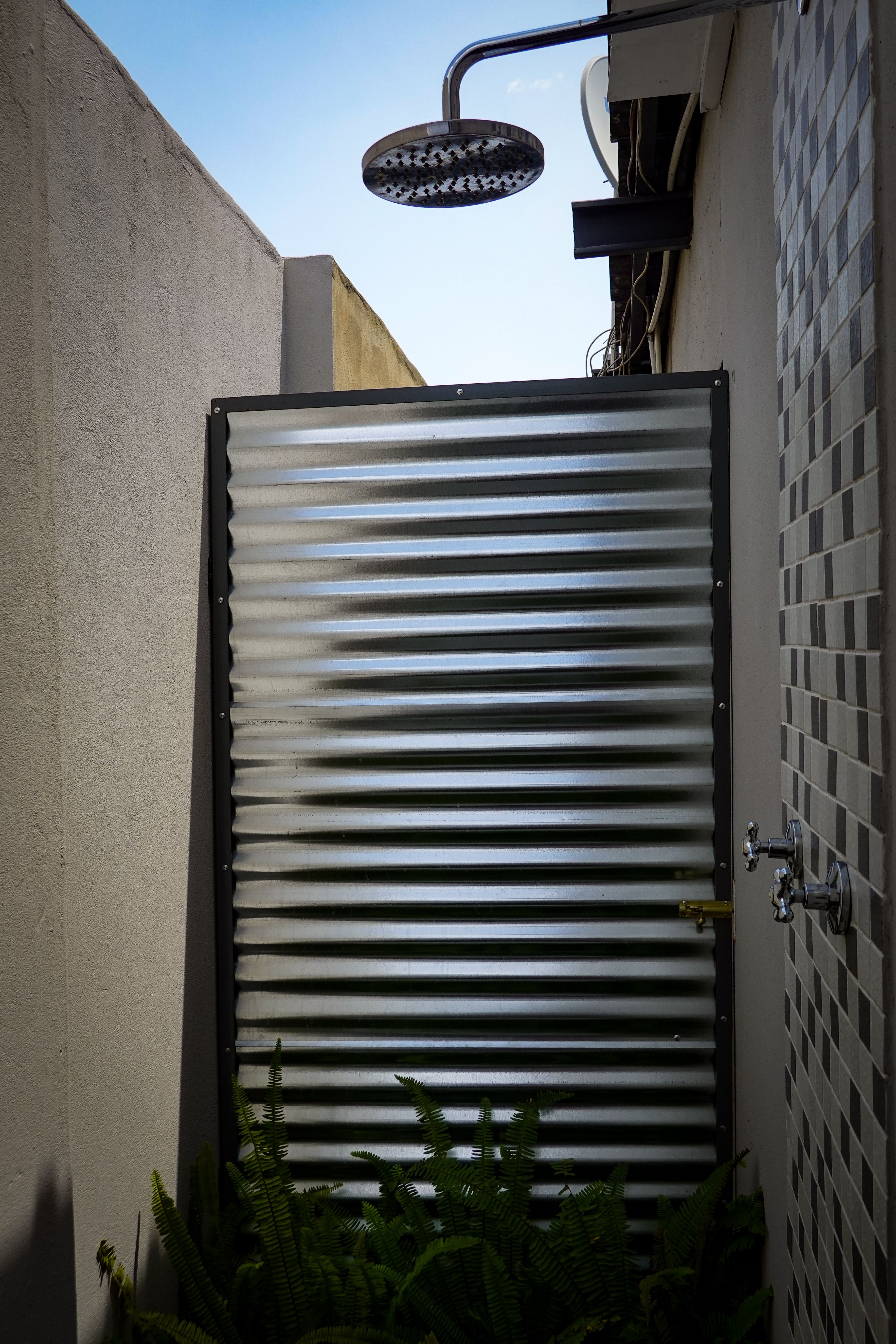 Outdoor Modern Shower with Privacy Screen · Free Stock Photo