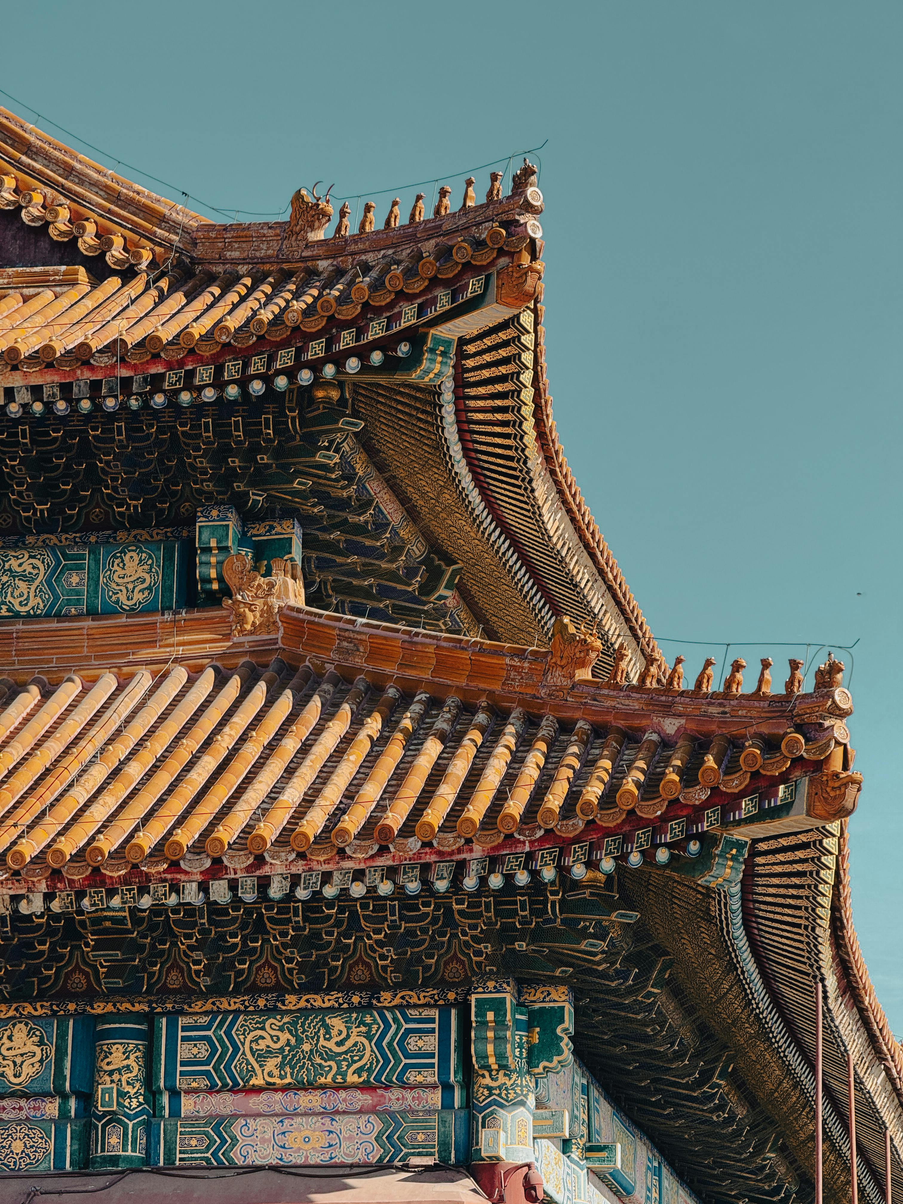 Intricate Roof Architecture of Forbidden City, Beijing · Free Stock Photo