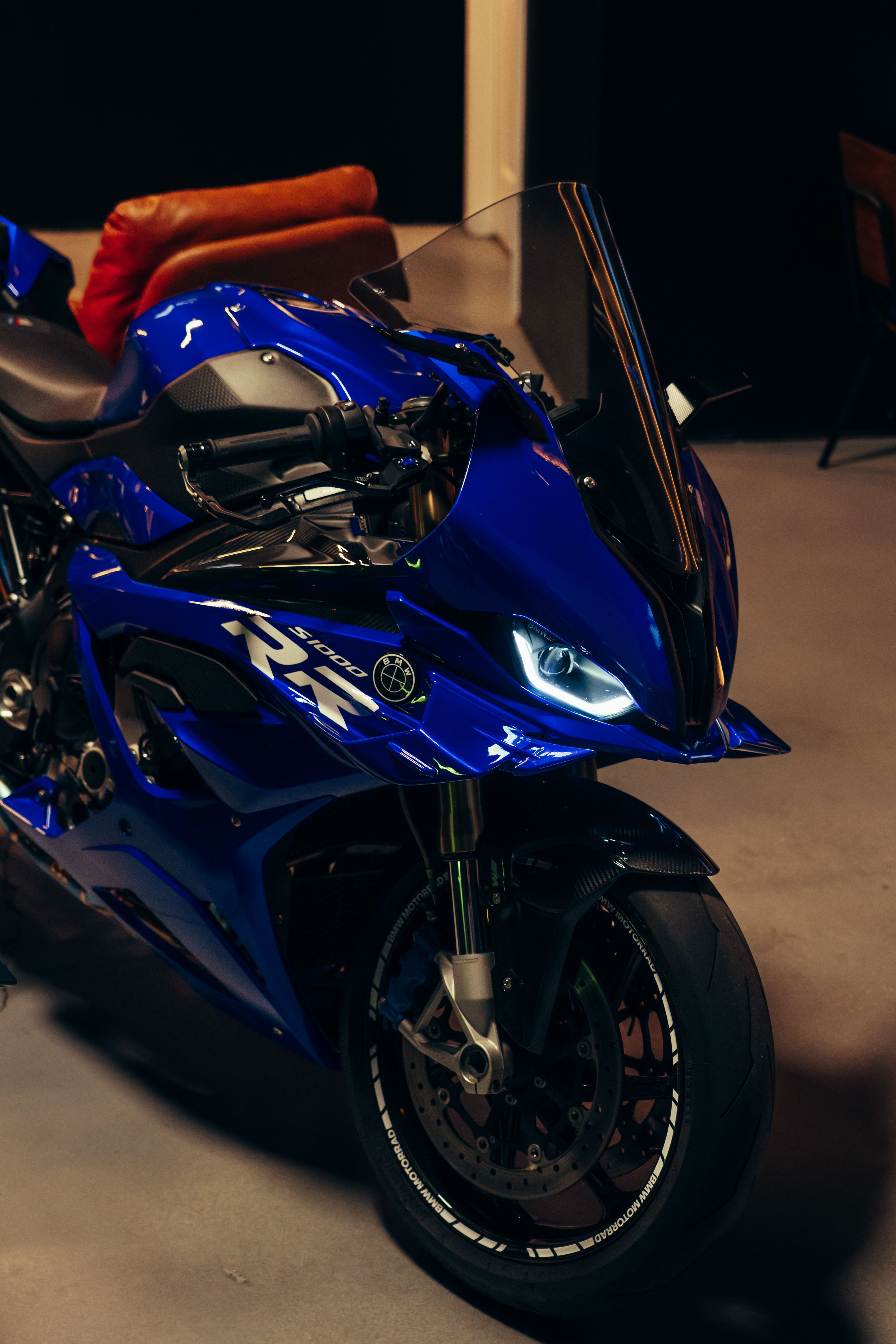Blue Big Bike on the Road · Free Stock Photo