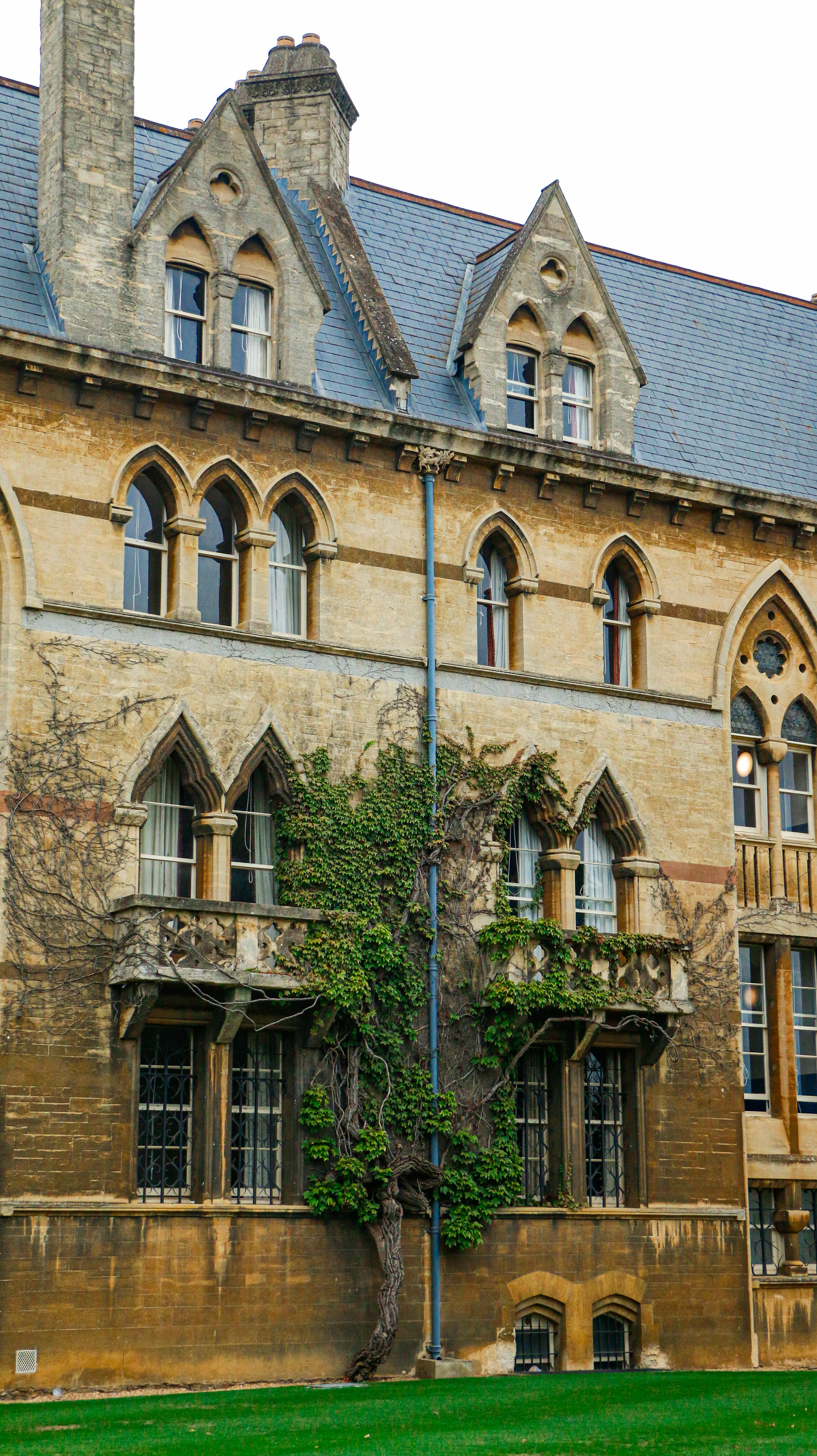 Historic Gothic Architecture with Ivy Climbing · Free Stock Photo