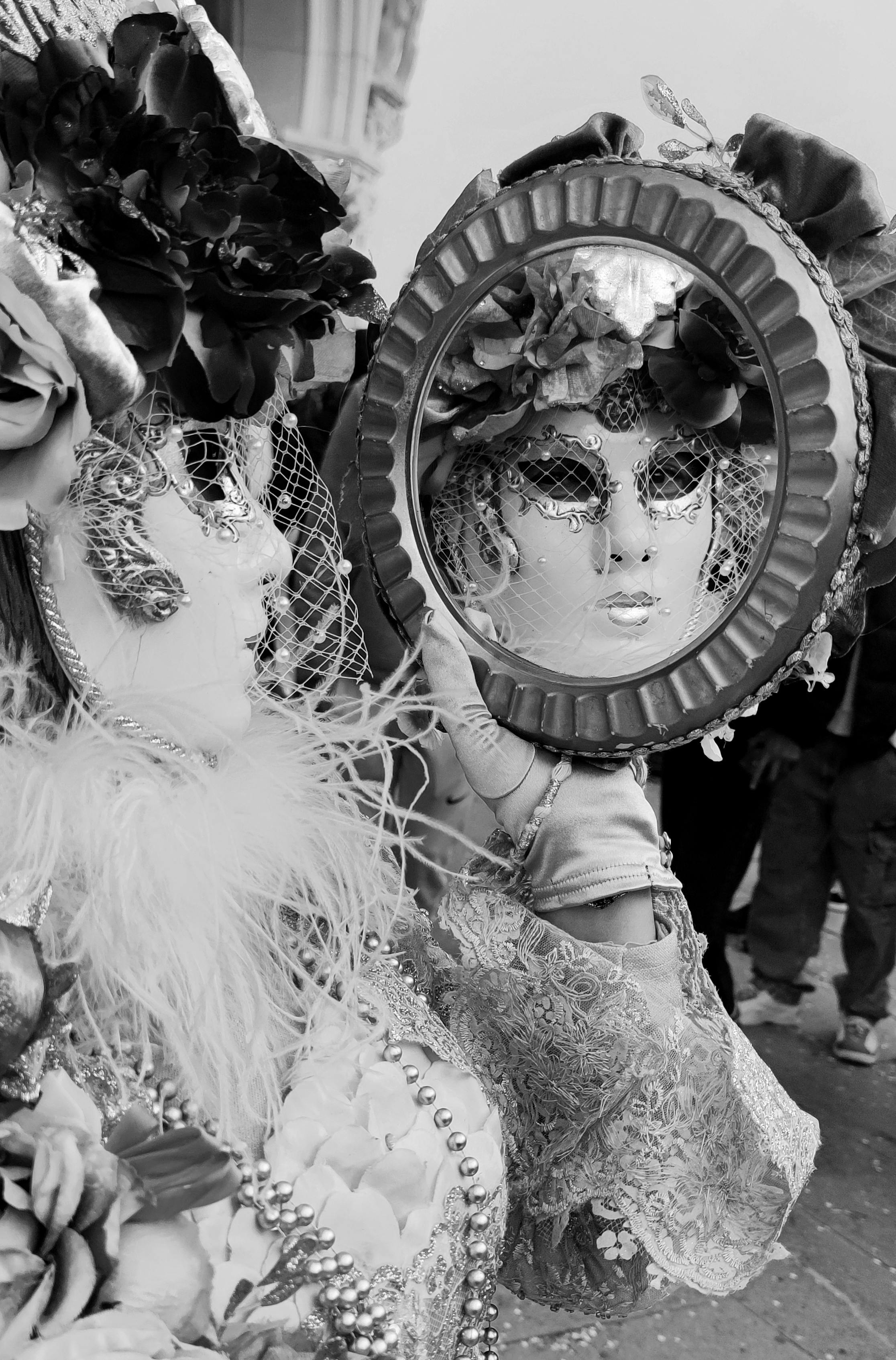 Venetian Carnival Mask Reflection in Mirror · Free Stock Photo