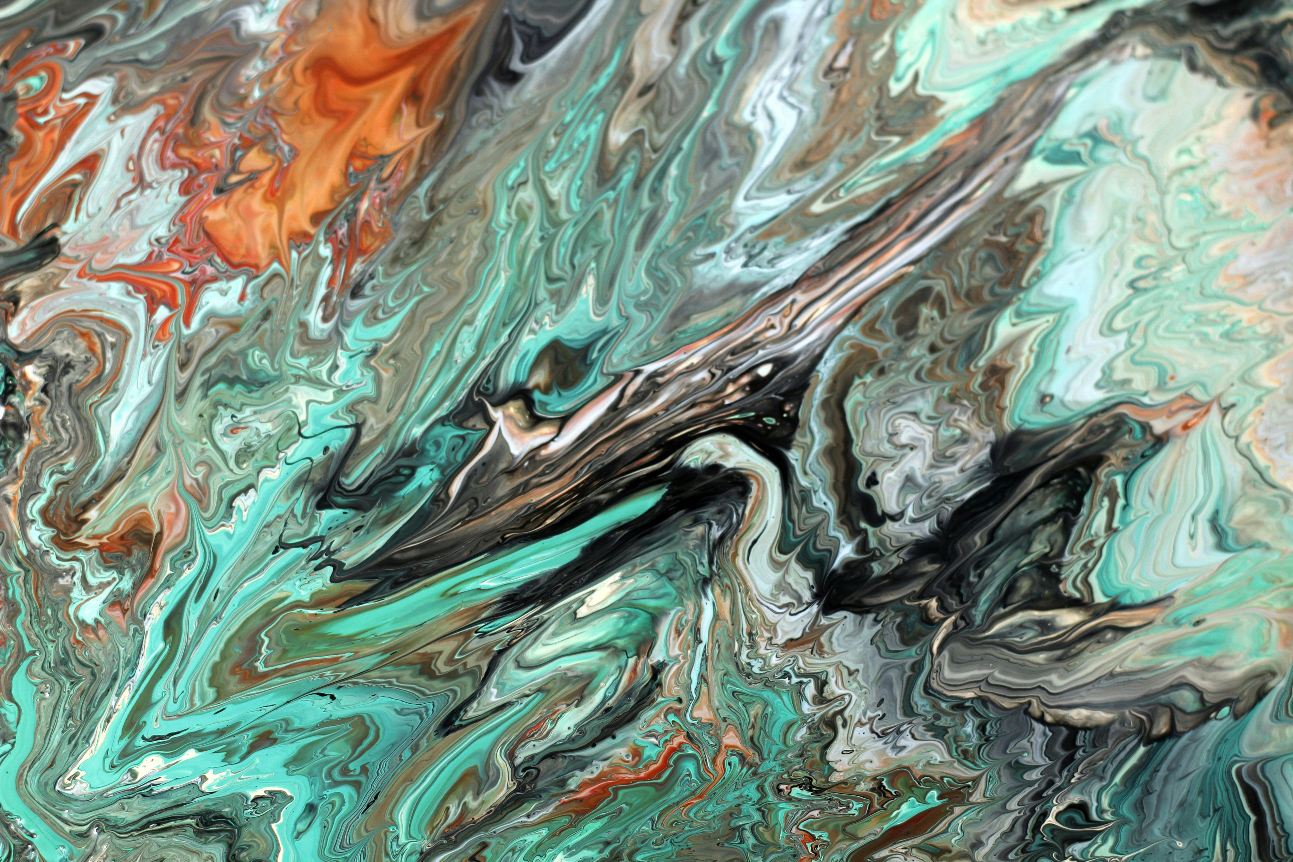 Abstract Fluid Art with Swirling Colors · Free Stock Photo