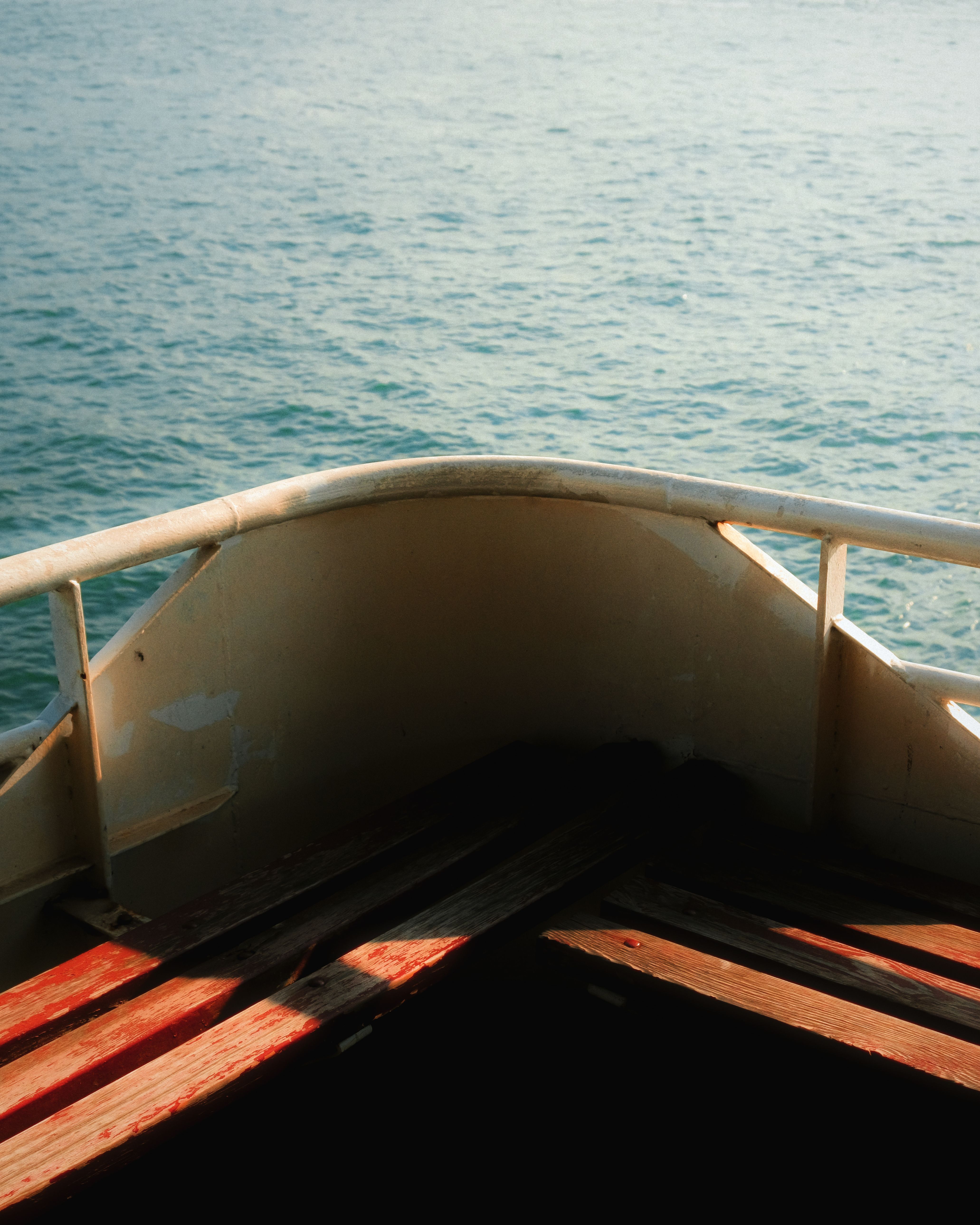 Serene Boat Bow Overlooking Open Ocean · Free Stock Photo